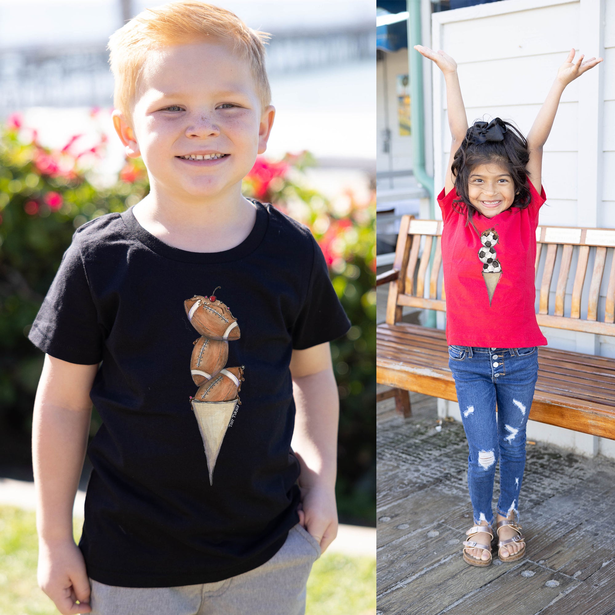 Triple Scoop Tee Shirt | Tiny Turnip