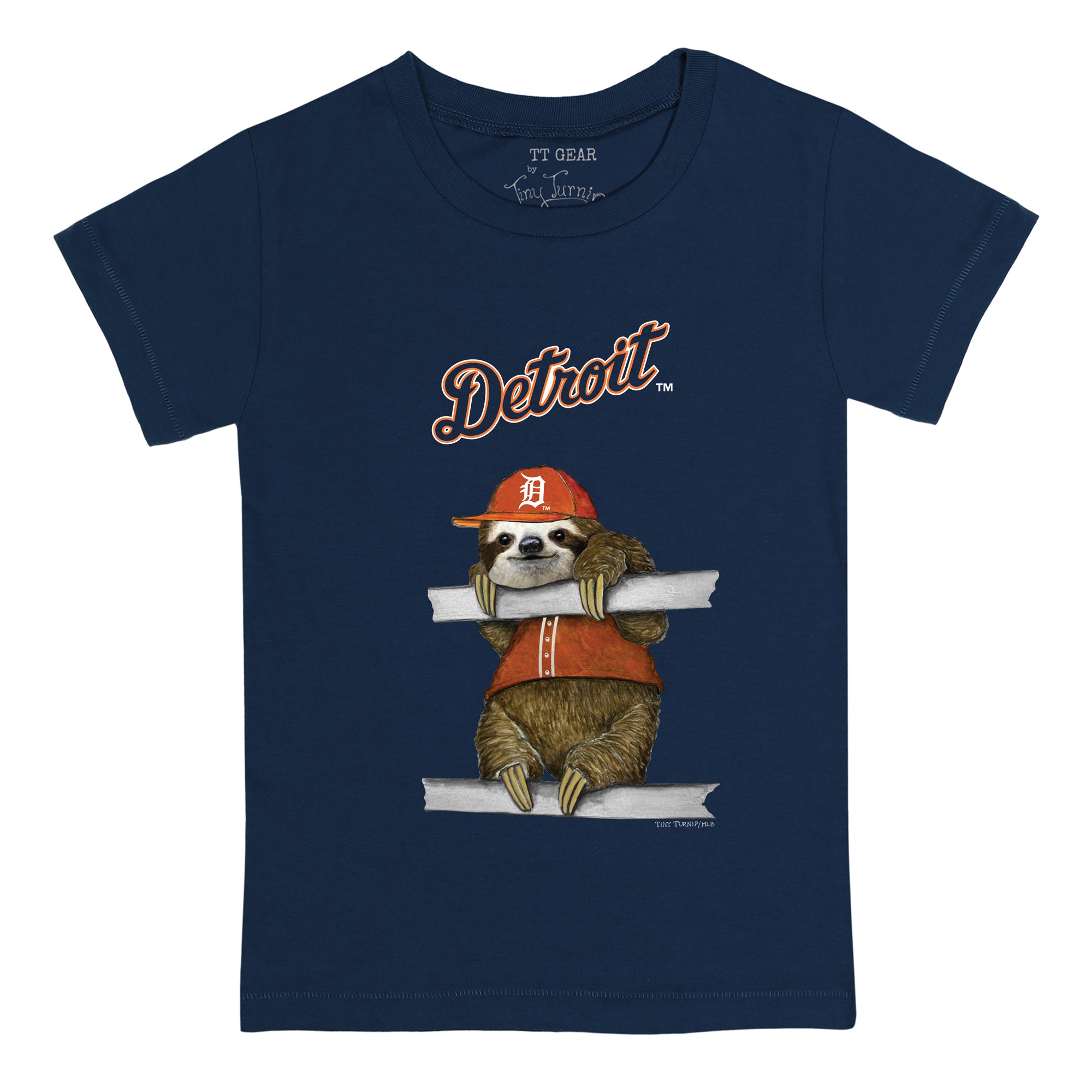 Detroit Tigers Sloth Tee Shirt | Tiny Turnip