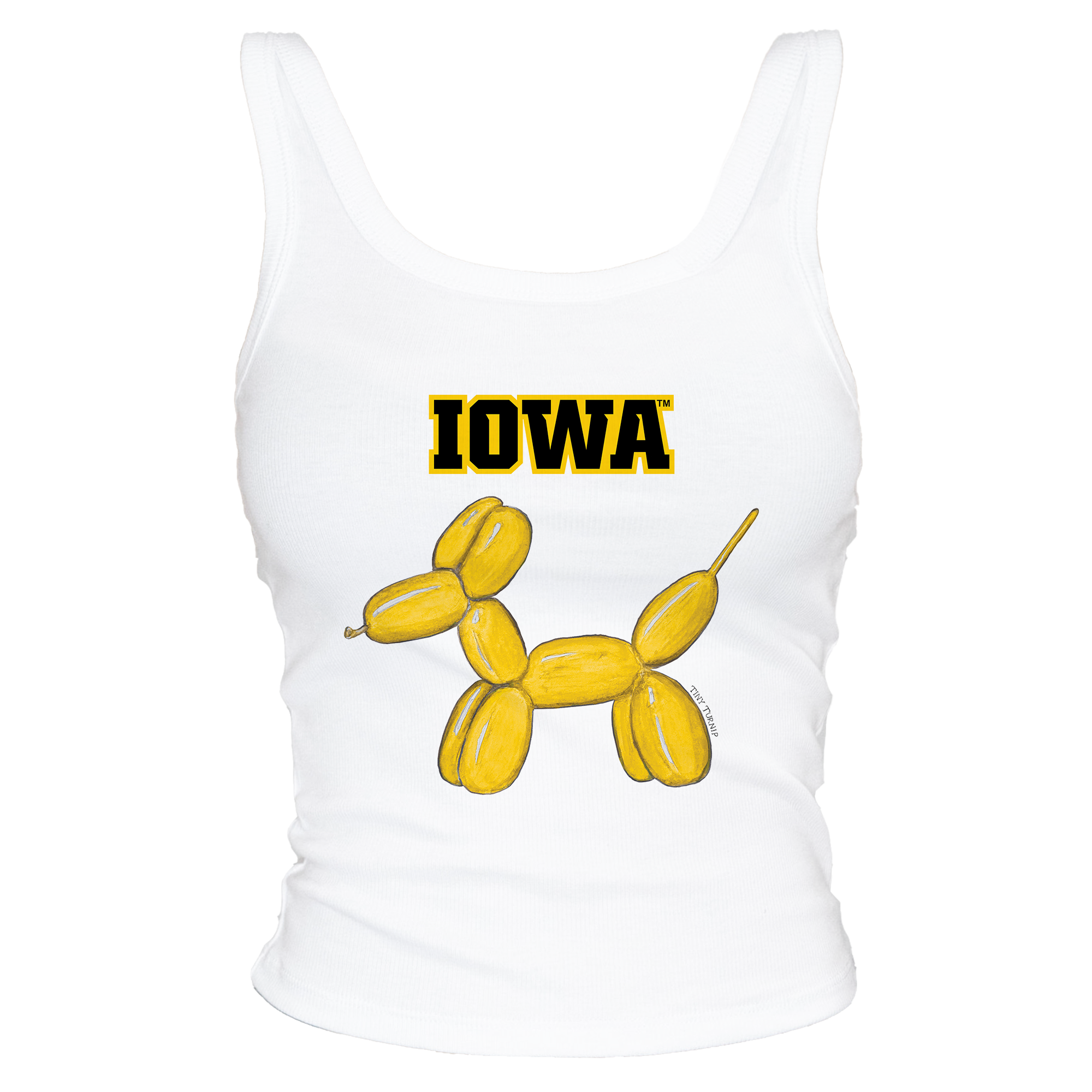 Iowa Hawkeyes Balloon Dog Tank | Tiny Turnip