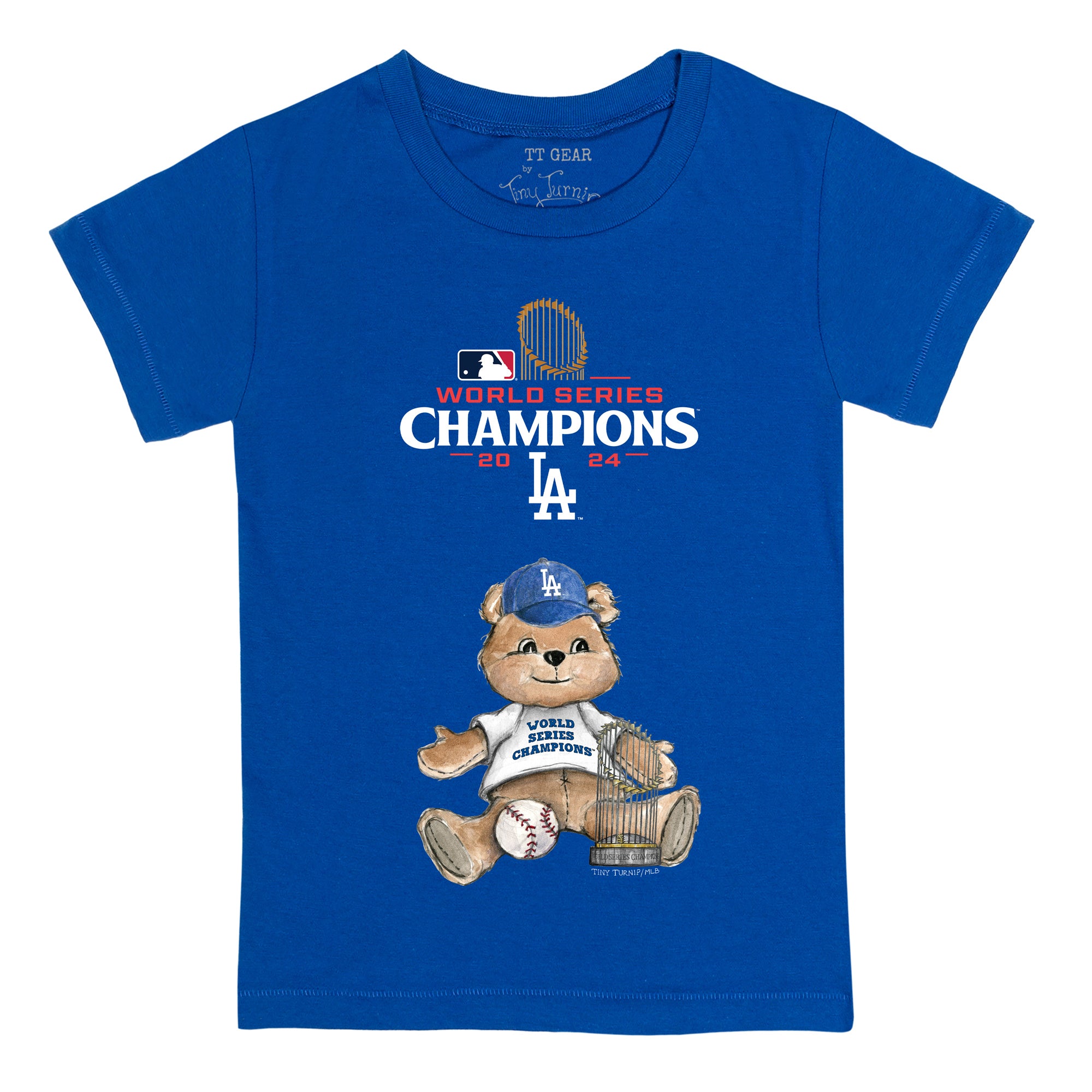 LA Dodgers World Series Teddy Tee Shirt | Tiny Turnip
