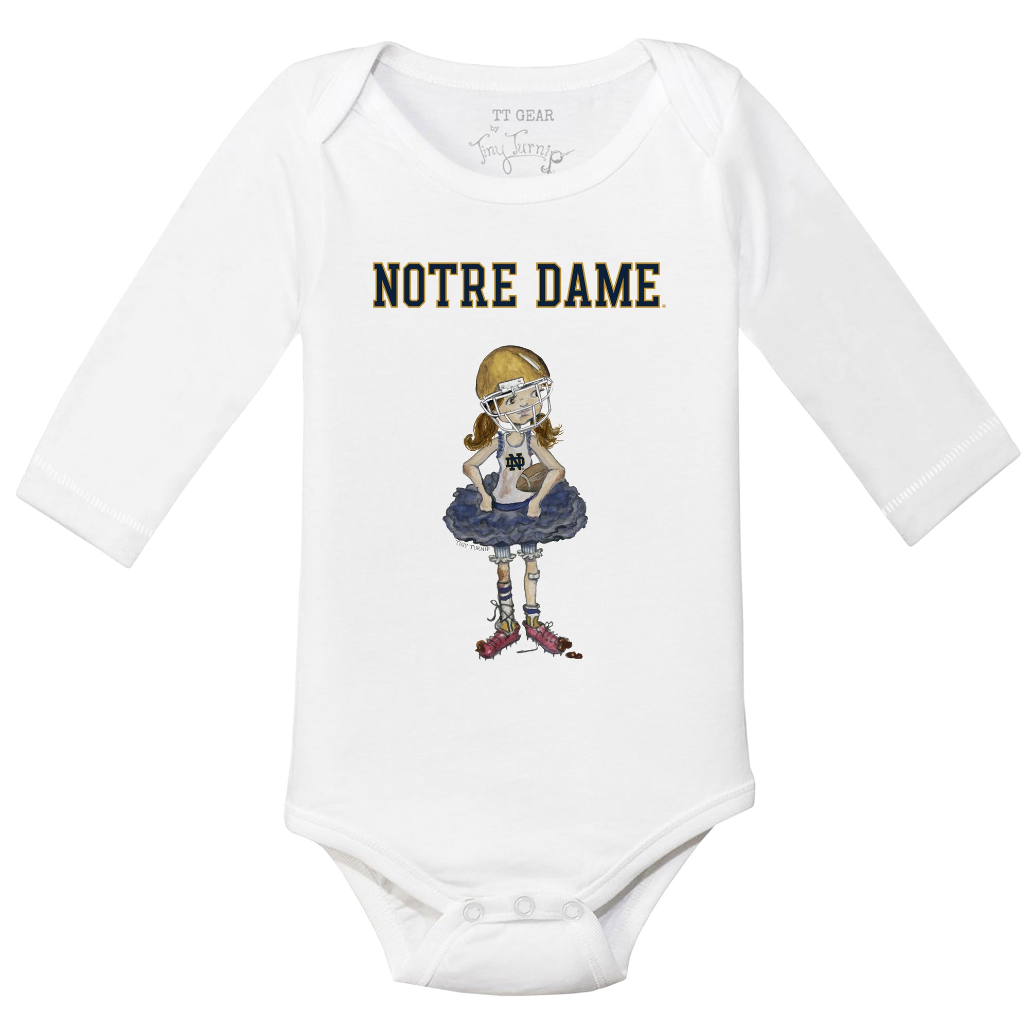 Notre Dame Fighting Irish Babes Long-Sleeve Snapper | Tiny Turnip