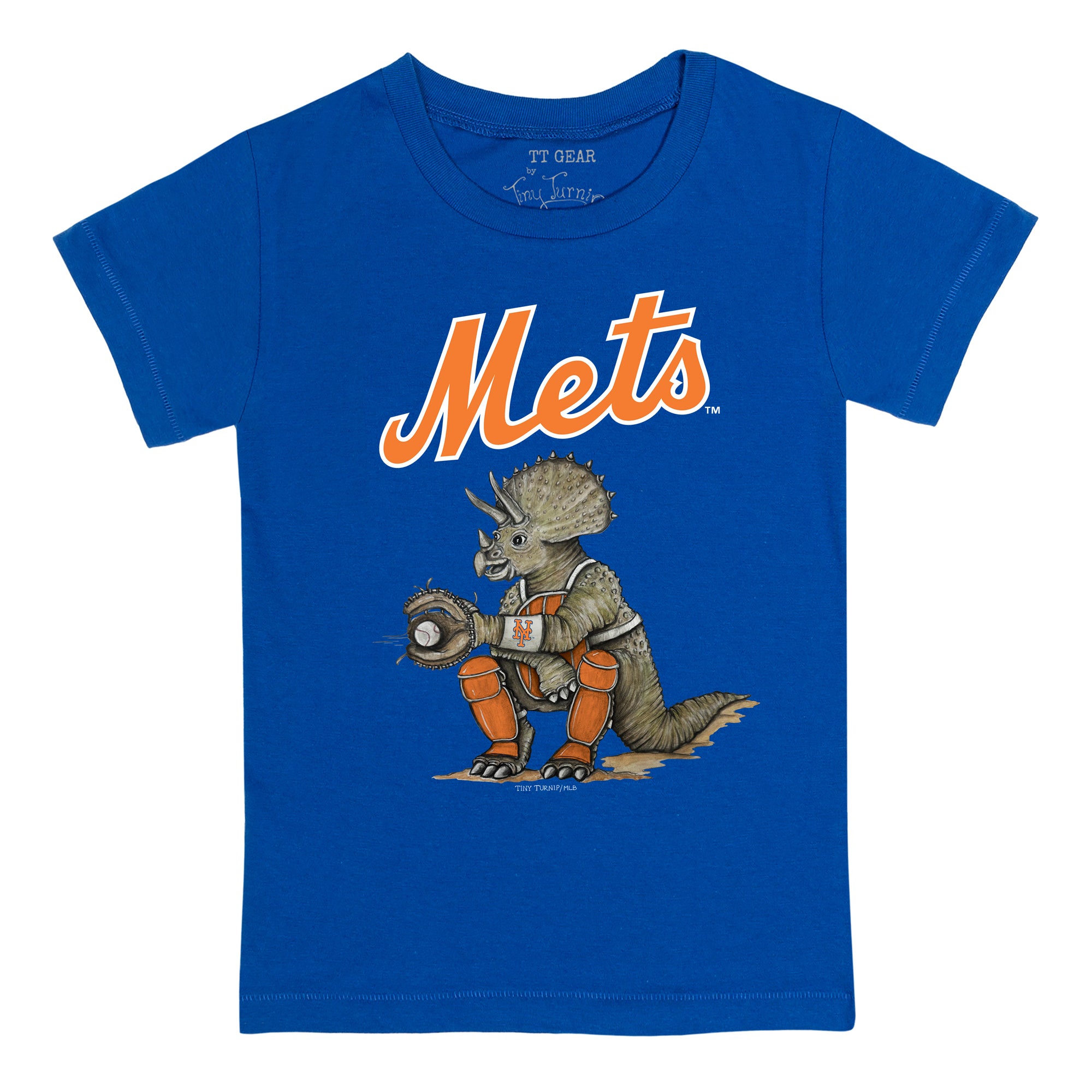 New York Mets Triceratops Tee Shirt | Tiny Turnip