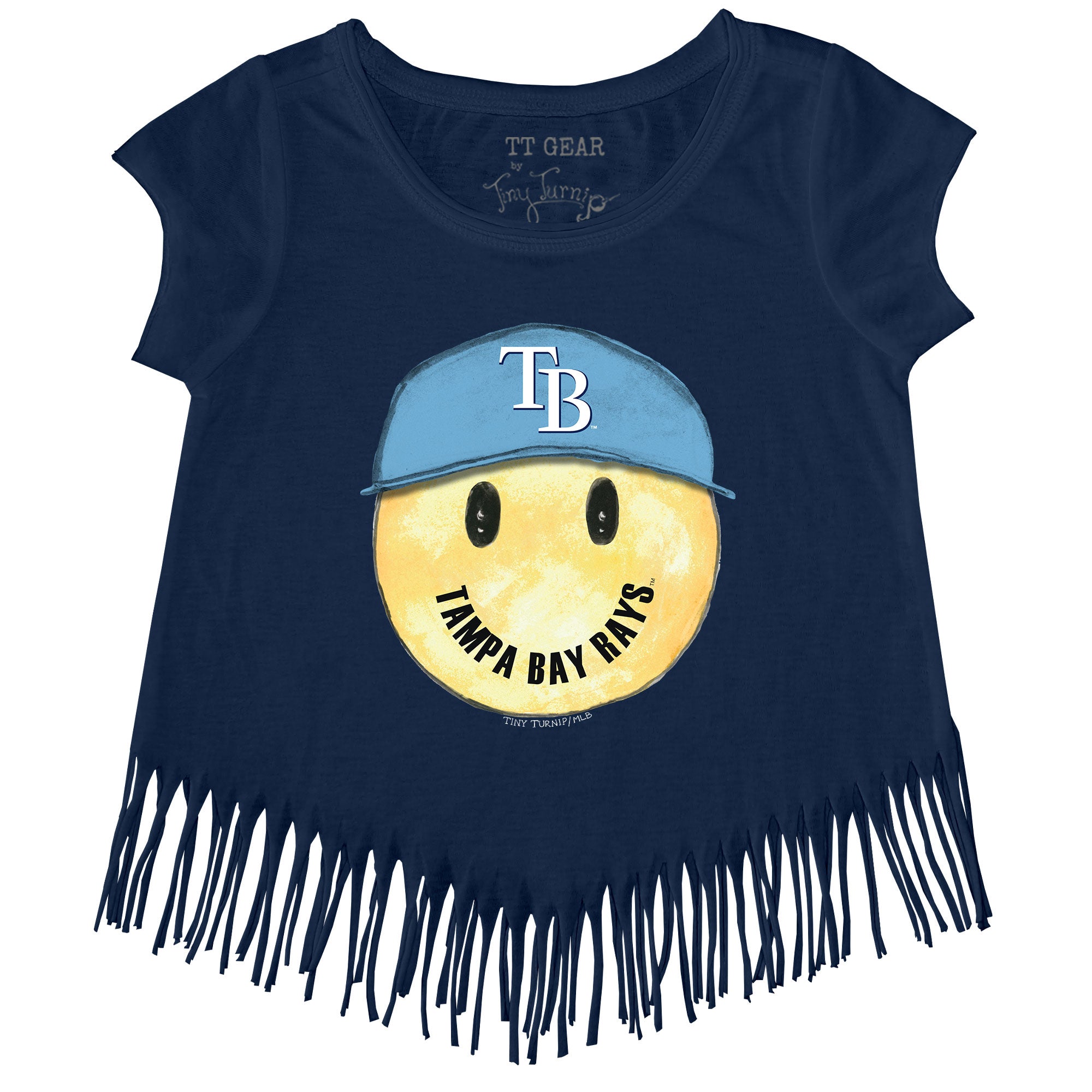 Tampa Bay Rays Smiley Fringe Tee | Tiny Turnip