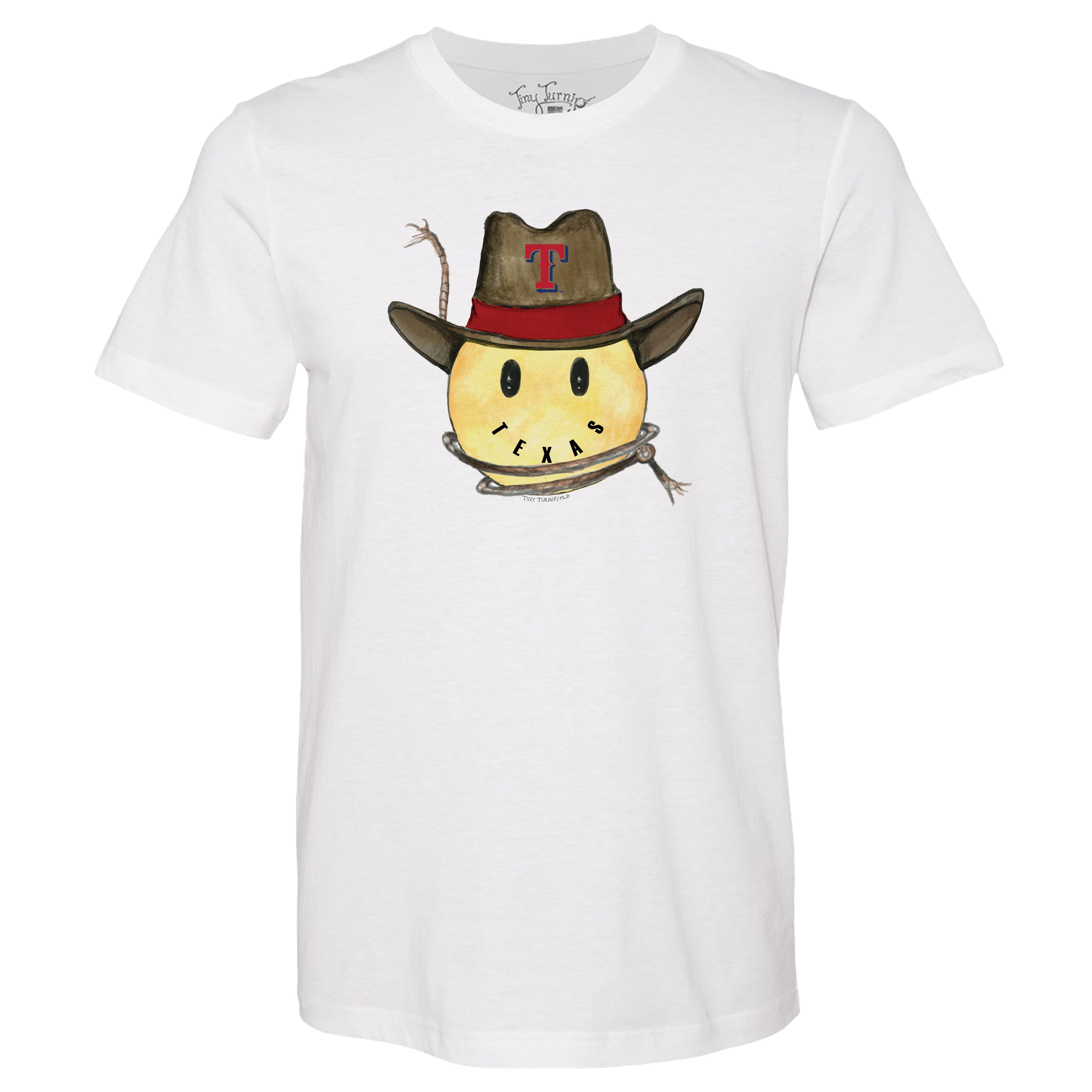 Texas Rangers Cowboy Smiley Unisex Tee Shirt | Tiny Turnip