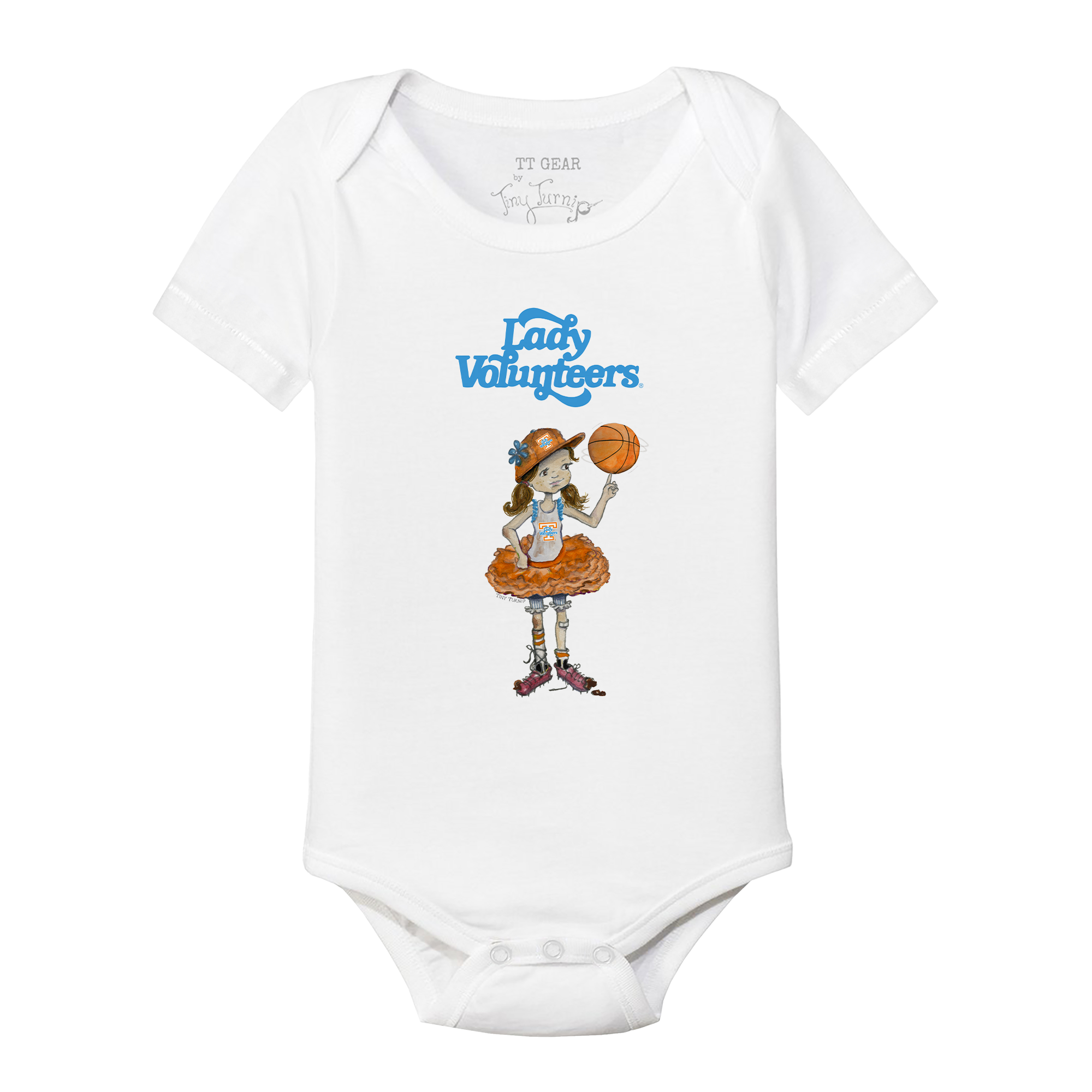 University of Tennessee Volunteers Babes Short Sleeve Snapper | Tiny Turnip