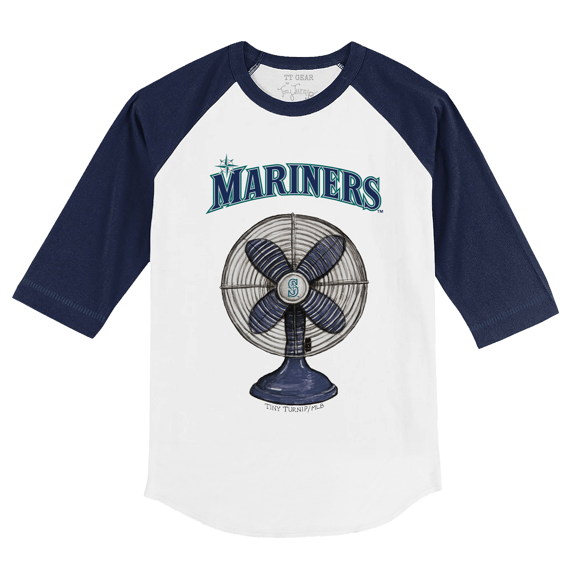 Seattle Mariners Fan 3/4 Navy Blue Sleeve Raglan– Tiny Turnip