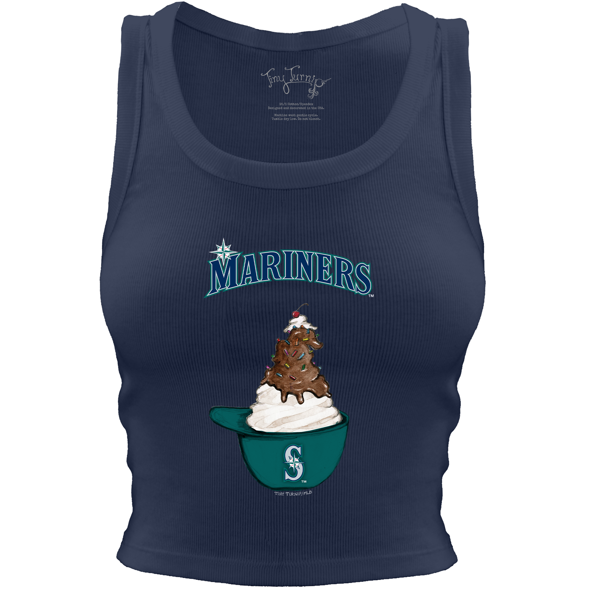 Seattle Mariners Sundae Helmet Crop Tank | Tiny Turnip