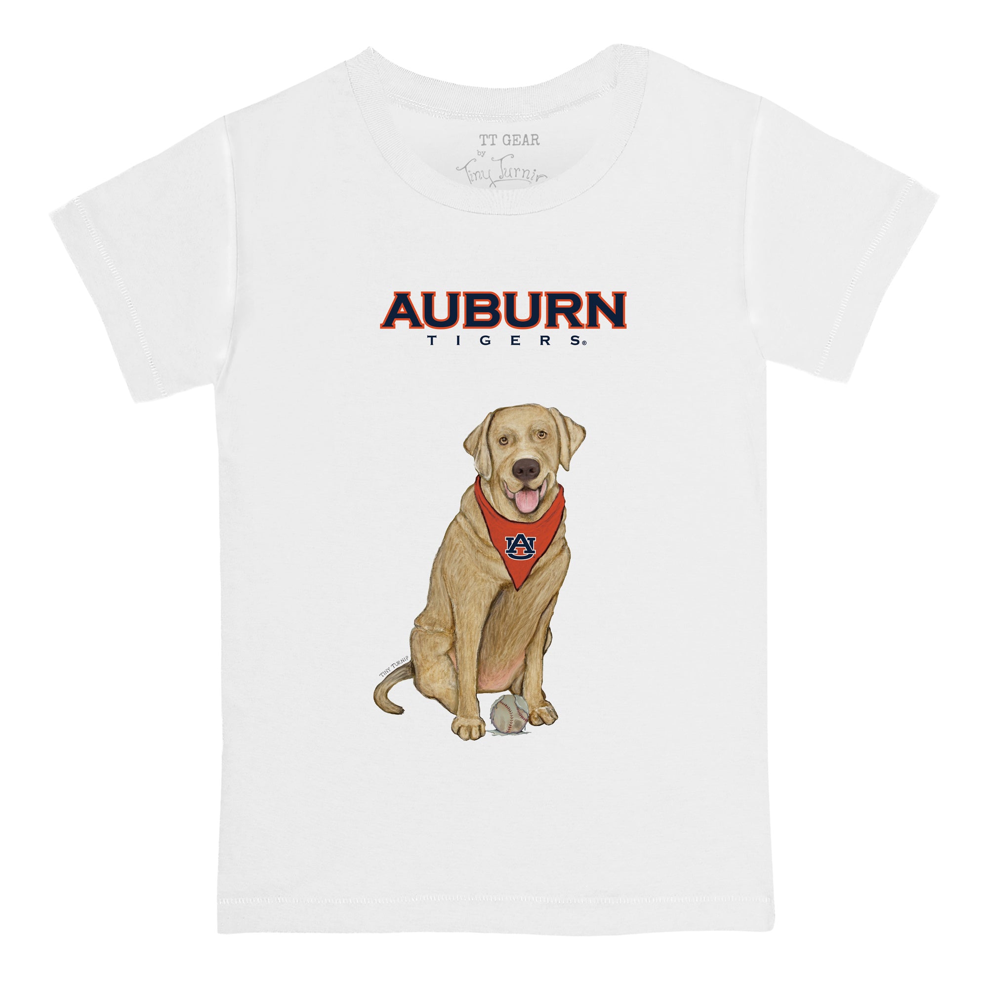 Auburn Tigers Yellow Labrador Retriever Tee Shirt | Tiny Turnip