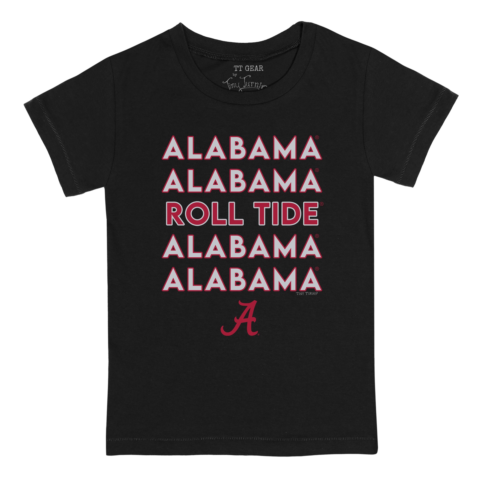 Alabama Crimson Tide Stacked Tee Shirt | Tiny Turnip