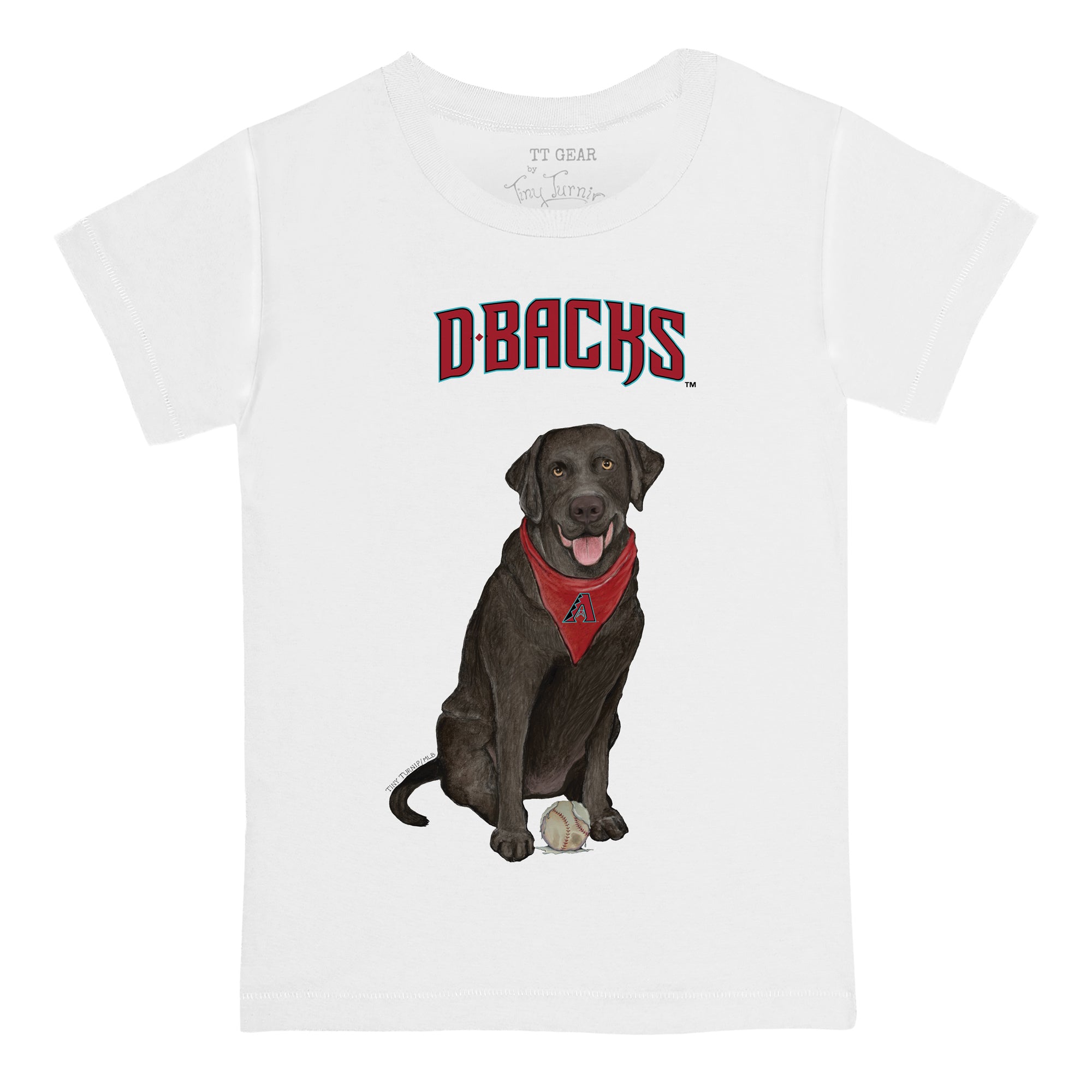 Arizona Diamondbacks Black Labrador Retriever Tee Shirt | Tiny Turnip