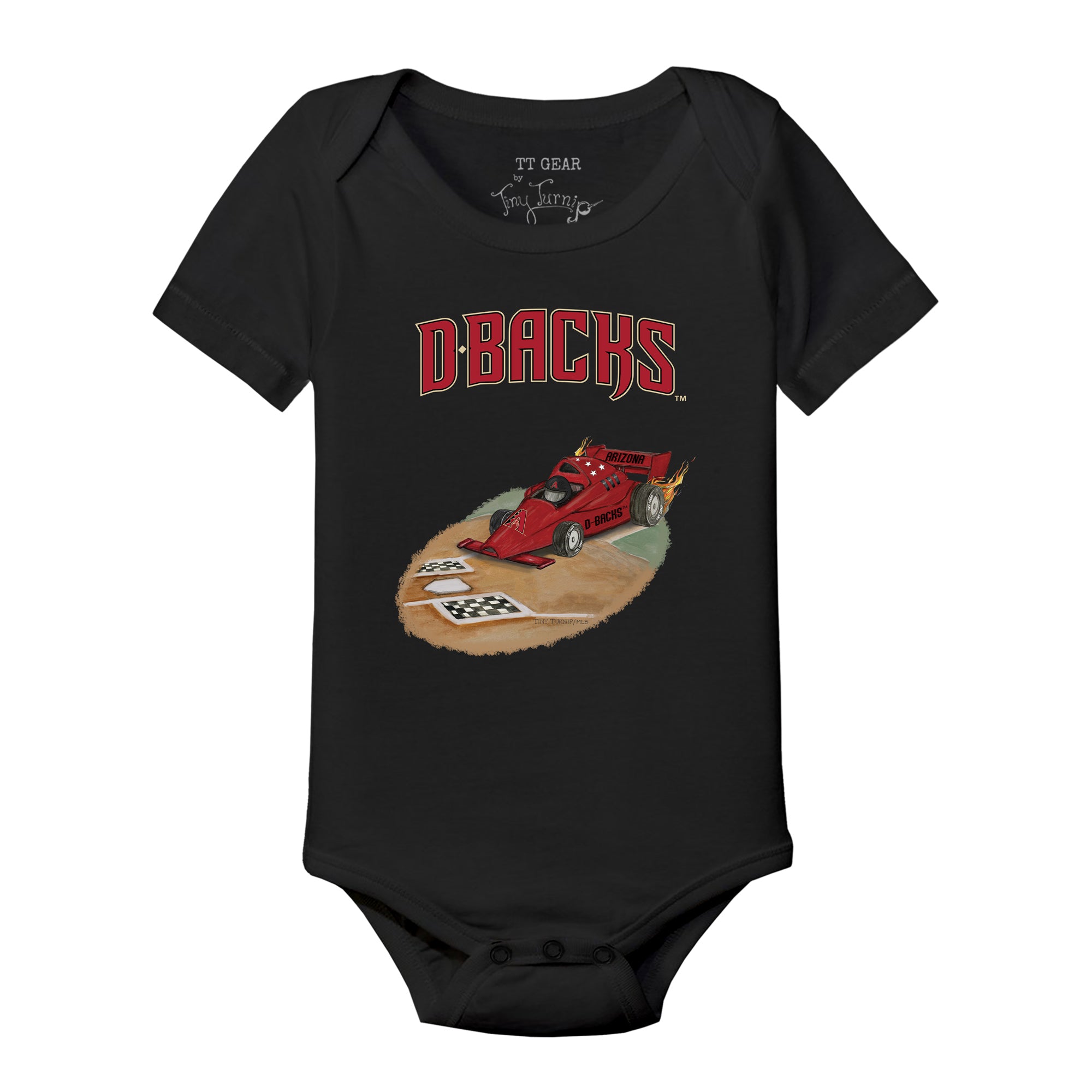 Arizona Diamondbacks Race Car Short Sleeve Snapper | Tiny Turnip