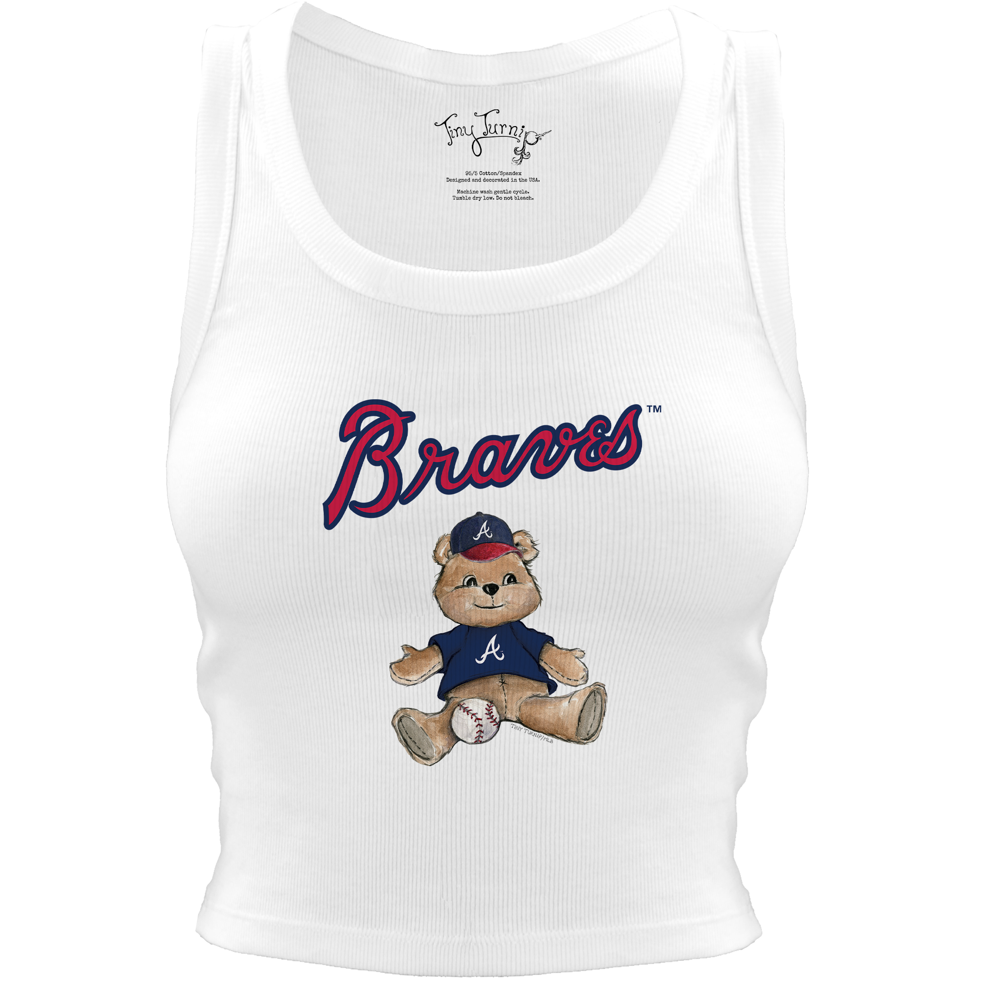 Atlanta Braves Teddy Crop Tank | Tiny Turnip
