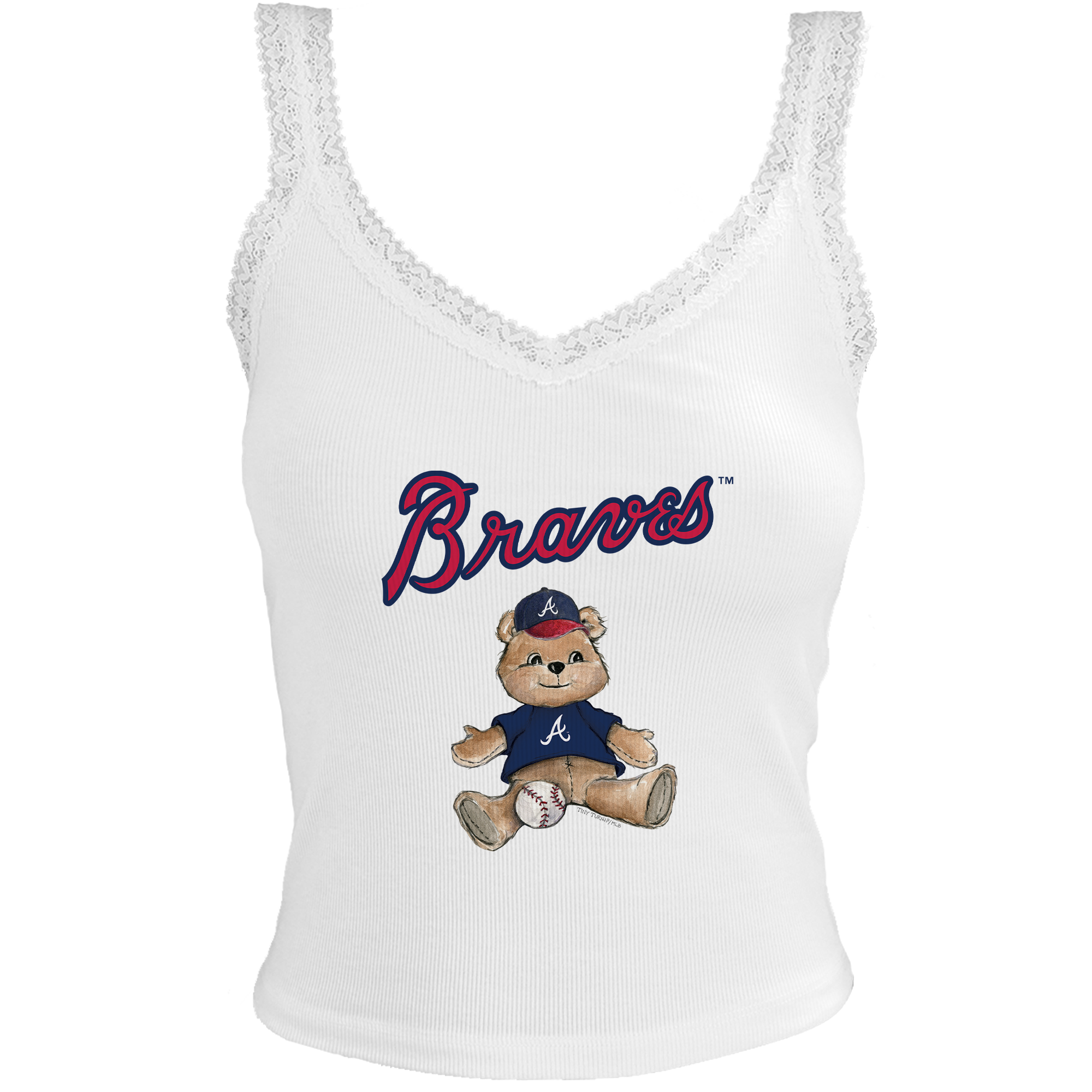 Atlanta Braves Teddy Lace Tank | Tiny Turnip