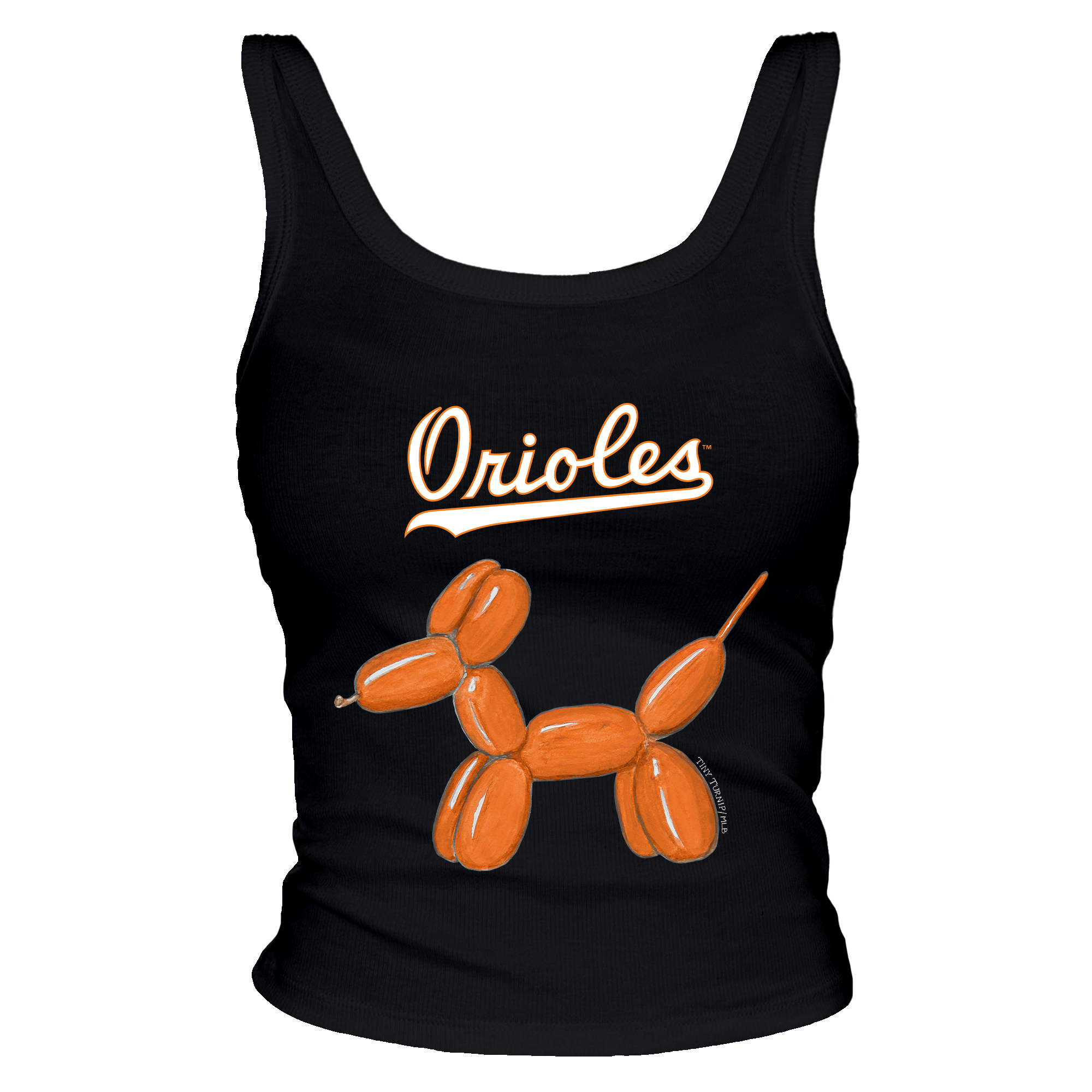 Baltimore Orioles Balloon Dog Tank | Tiny Turnip
