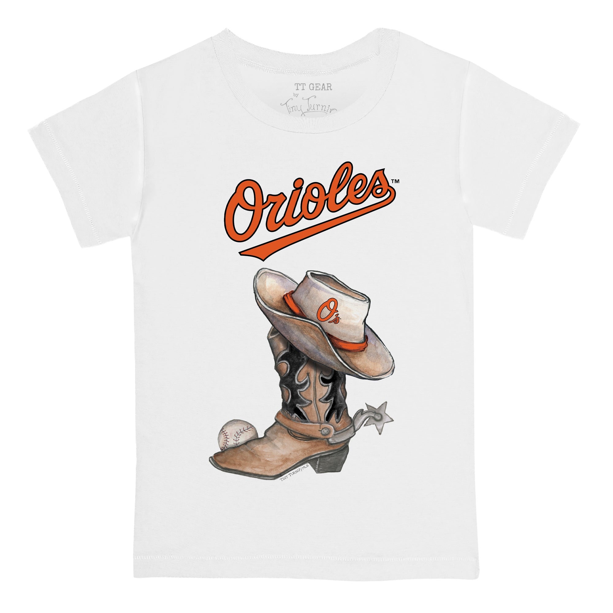 Baltimore Orioles Cowboy Boot Tee Shirt | Tiny Turnip