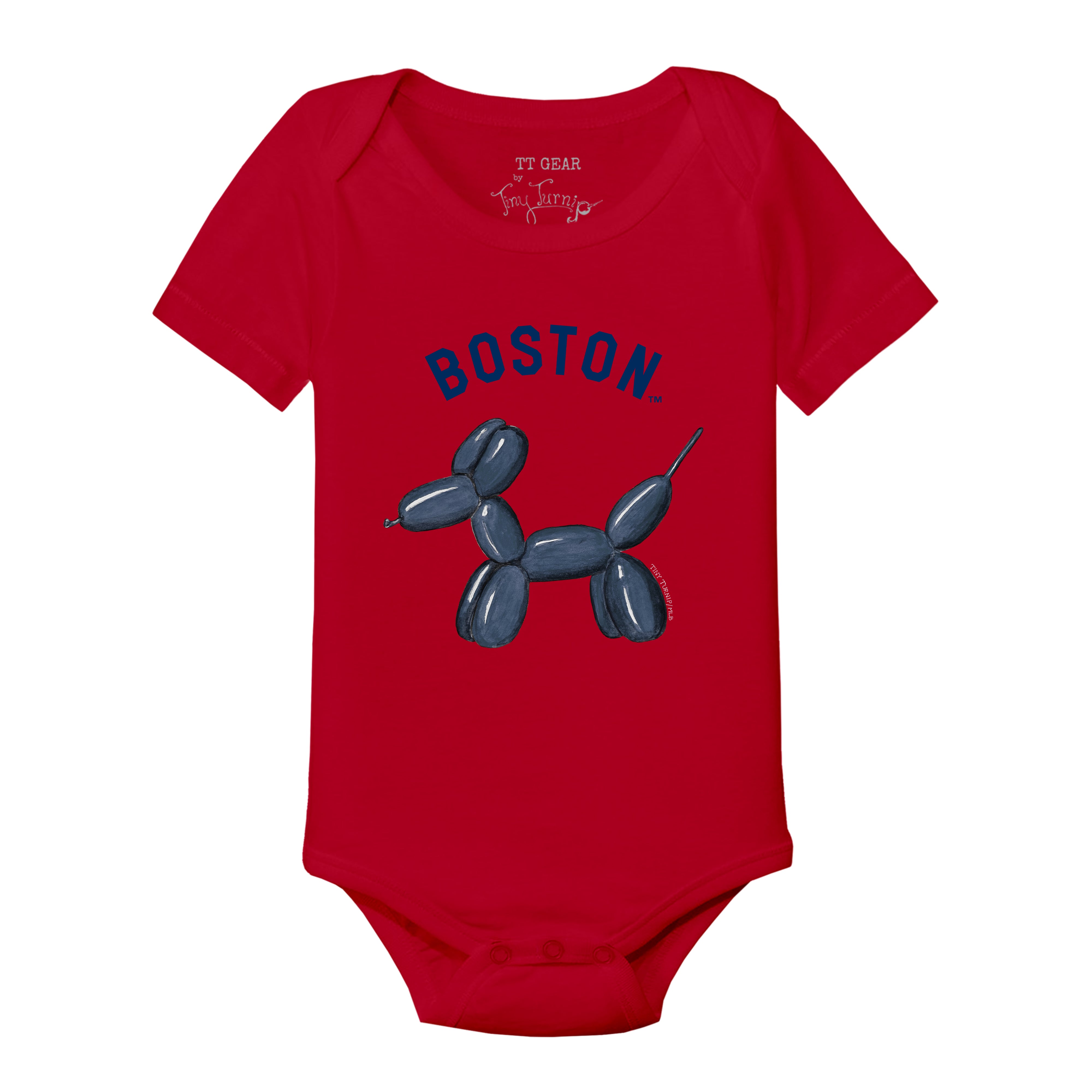 Boston Red Sox Balloon Dog Short Sleeve Snapper | Tiny Turnip