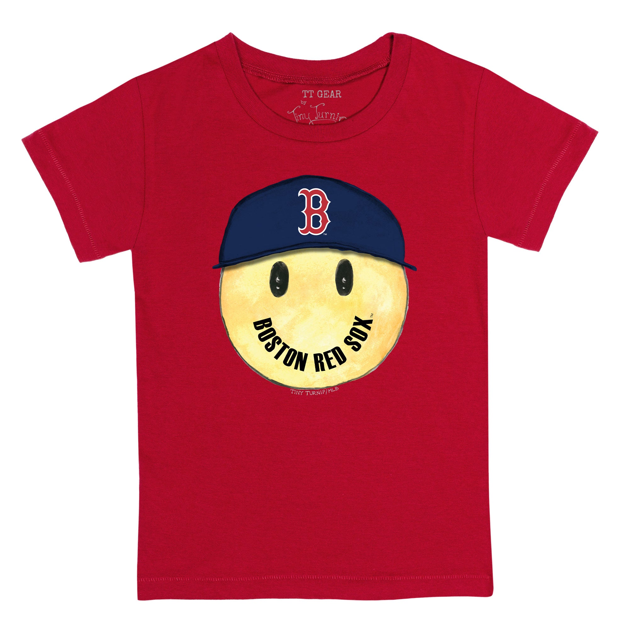 Boston Red Sox Smiley Tee Shirt | Tiny Turnip