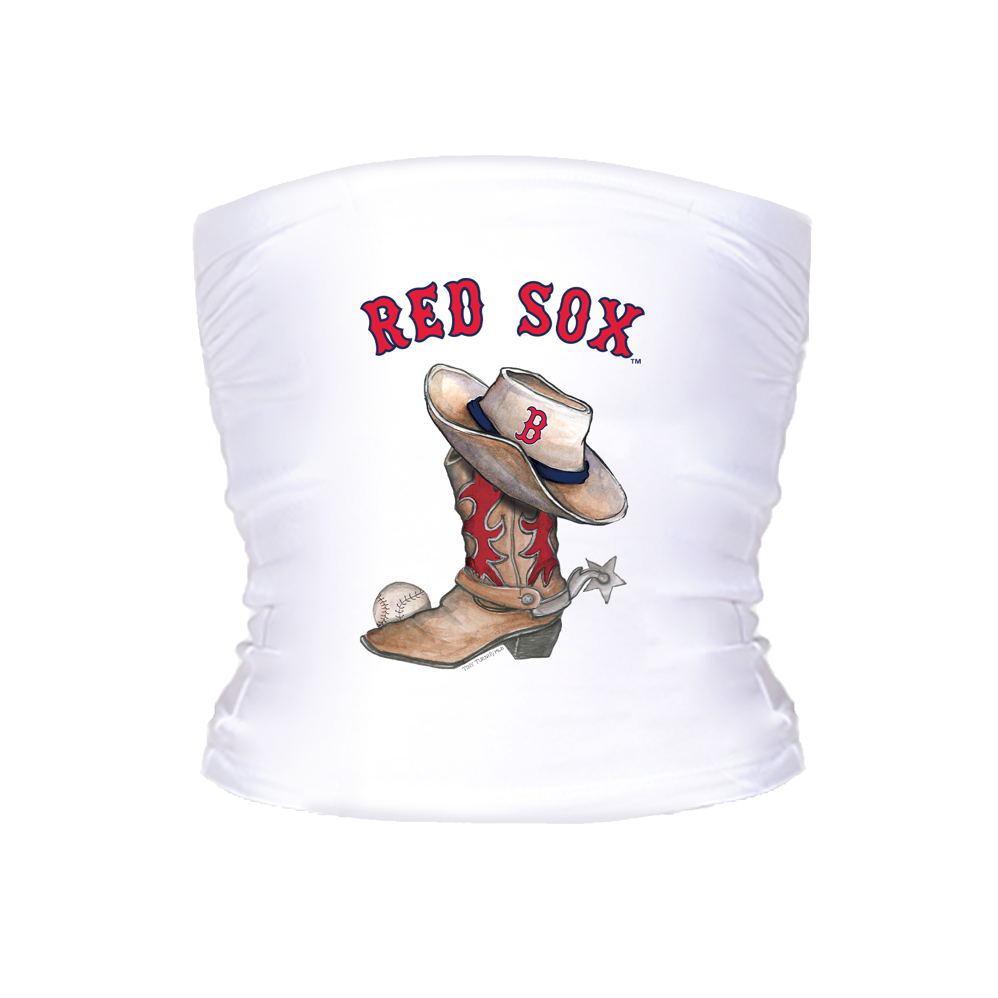 Boston Red Sox Cowboy Boot Tube Top | Tiny Turnip