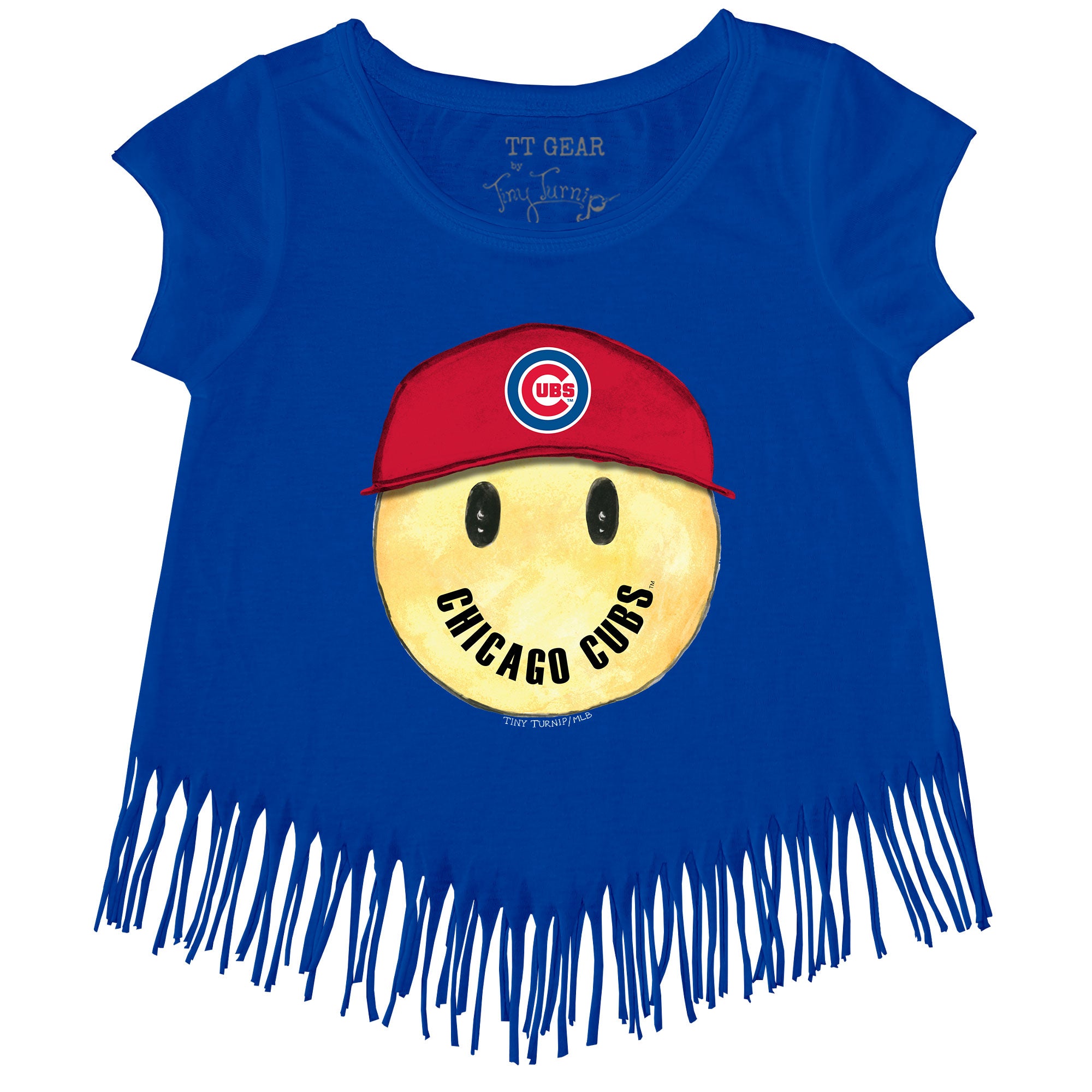 Chicago Cubs Smiley Fringe Tee | Tiny Turnip