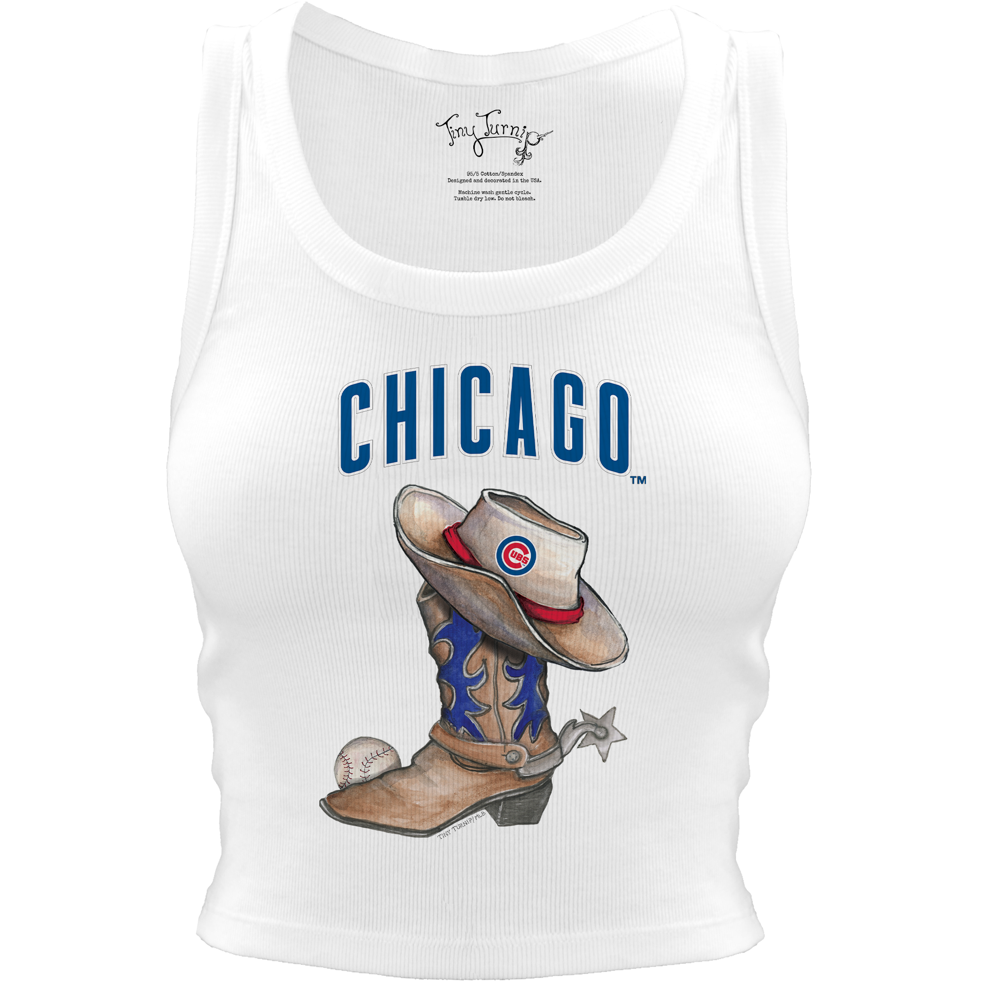 Chicago Cubs Cowboy Boot Crop Tank | Tiny Turnip