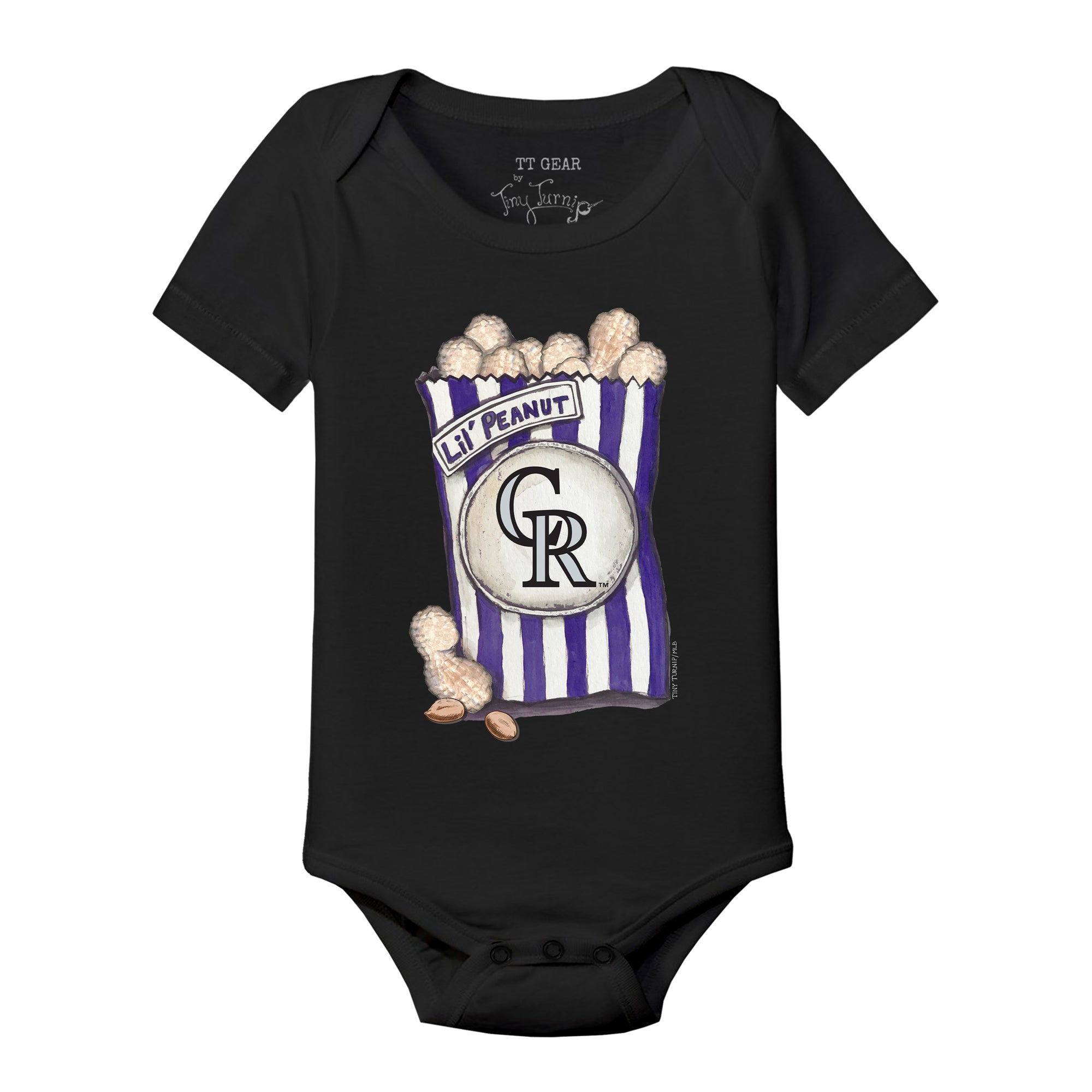 Colorado Rockies Lil' Peanut Short Sleeve Snapper | Tiny Turnip