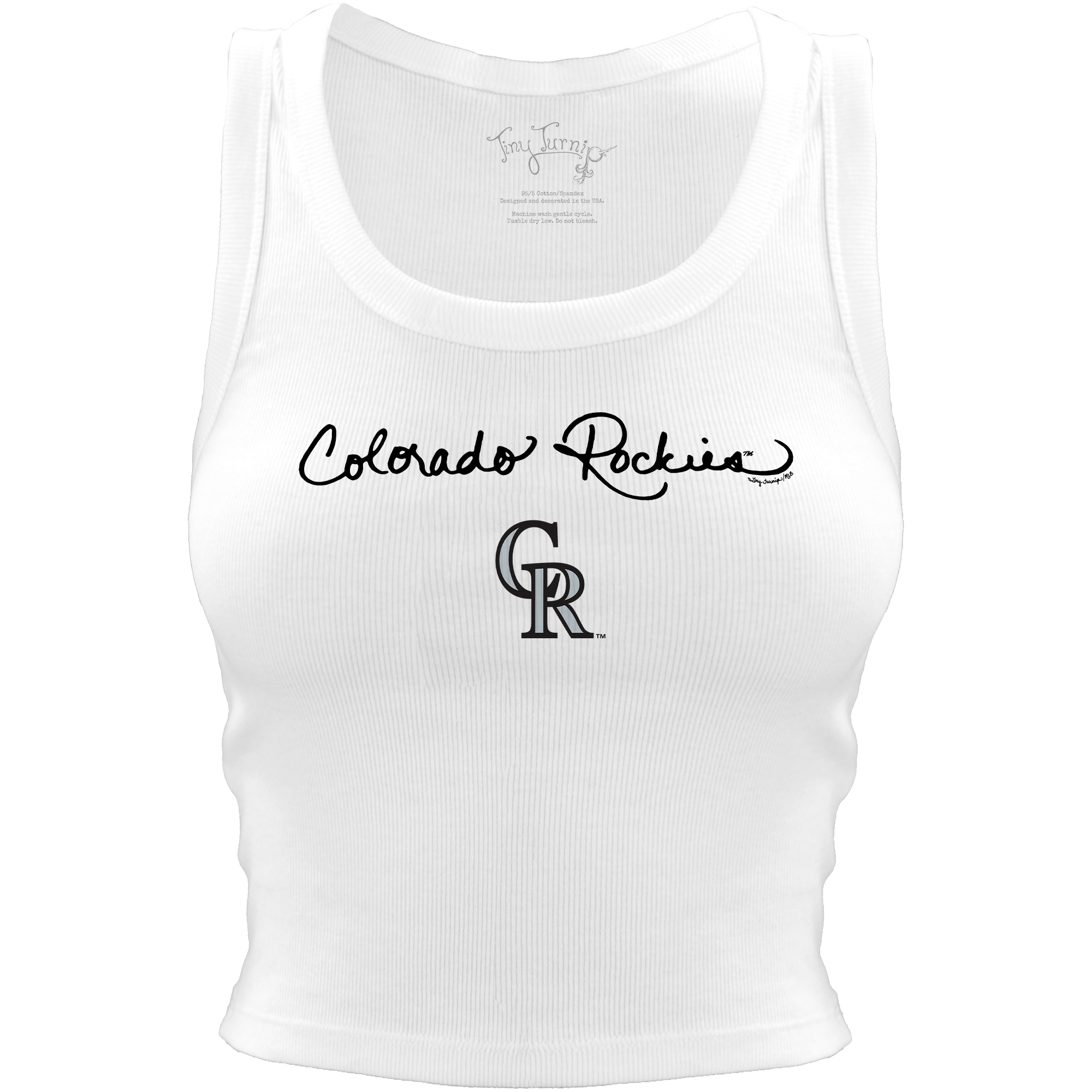 Colorado Rockies Logo Script Crop Tank– Tiny Turnip