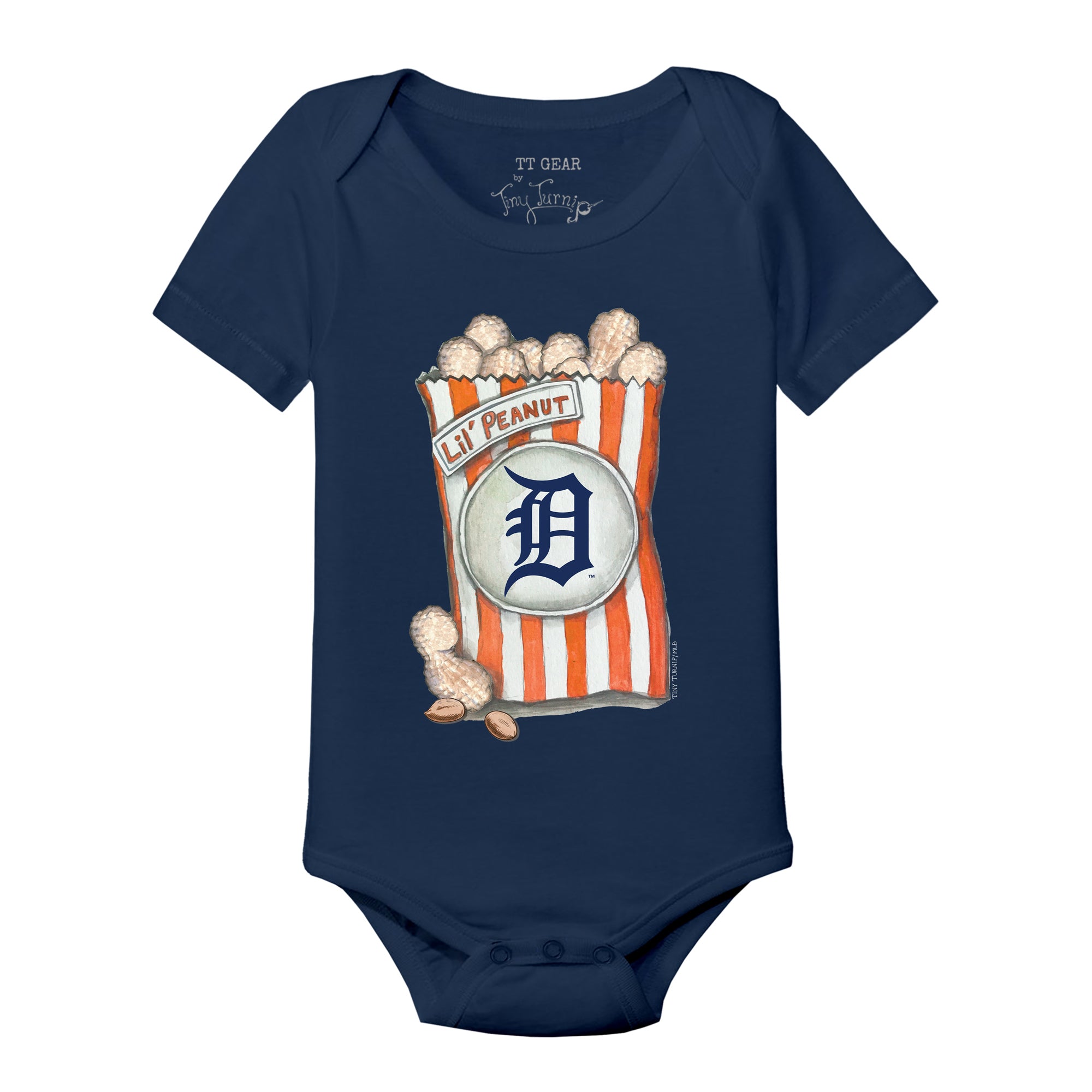Detroit Tigers Lil' Peanut Short Sleeve Snapper– Tiny Turnip