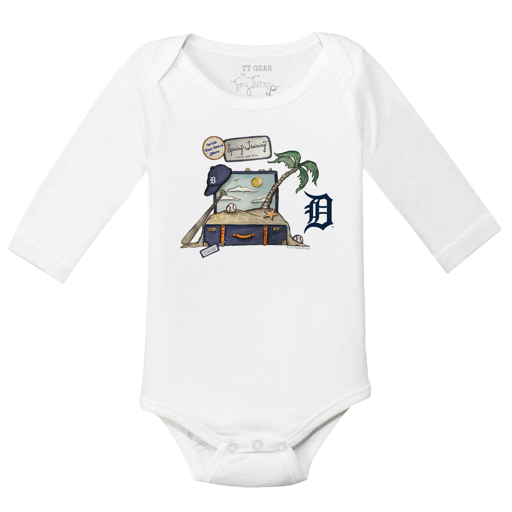 Detroit Tigers Spring Training 2026 Long Sleeve Snapper | Tiny Turnip