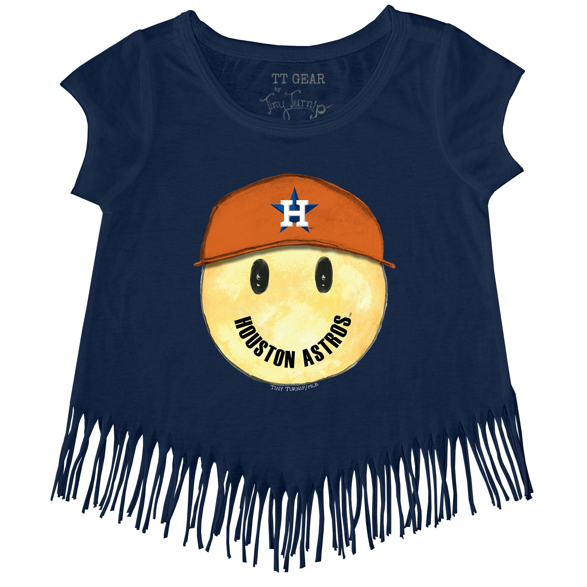 Houston Astros Smiley Fringe Tee | Tiny Turnip