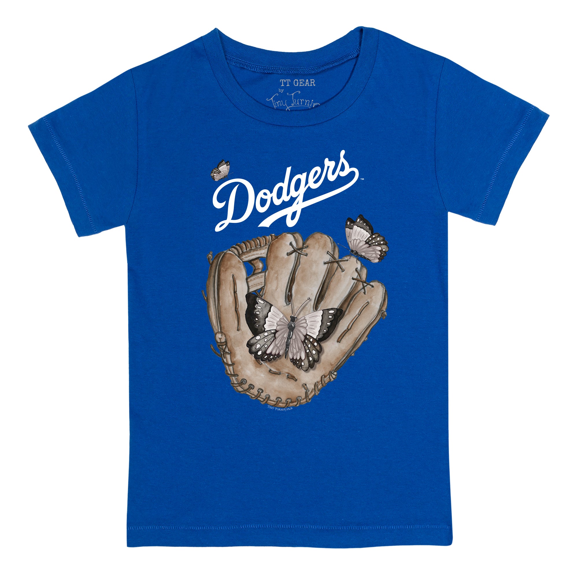 Los Angeles Dodgers Butterfly Glove Tee Shirt | Tiny Turnip
