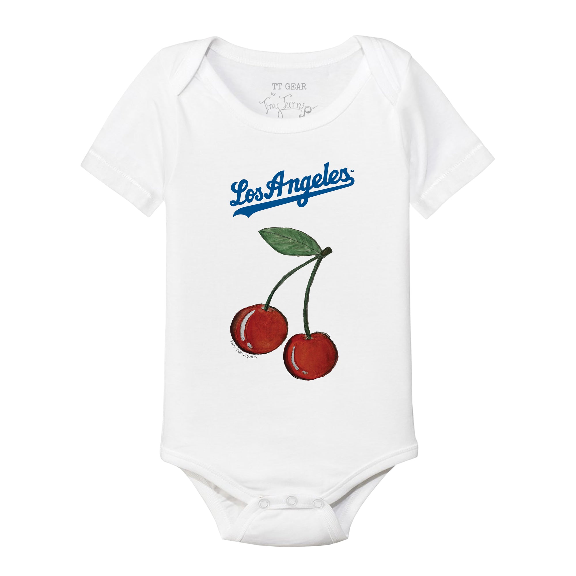 Los Angeles Dodgers Cherry Short Sleeve Snapper | Tiny Turnip