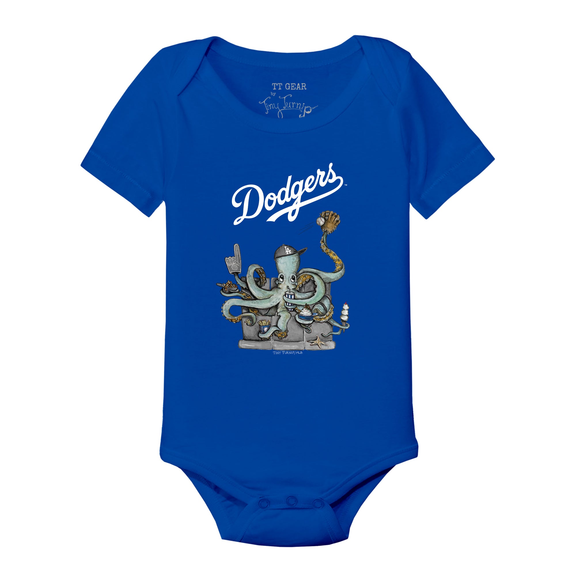 Los Angeles Dodgers Octopus Short Sleeve Snapper | Tiny Turnip
