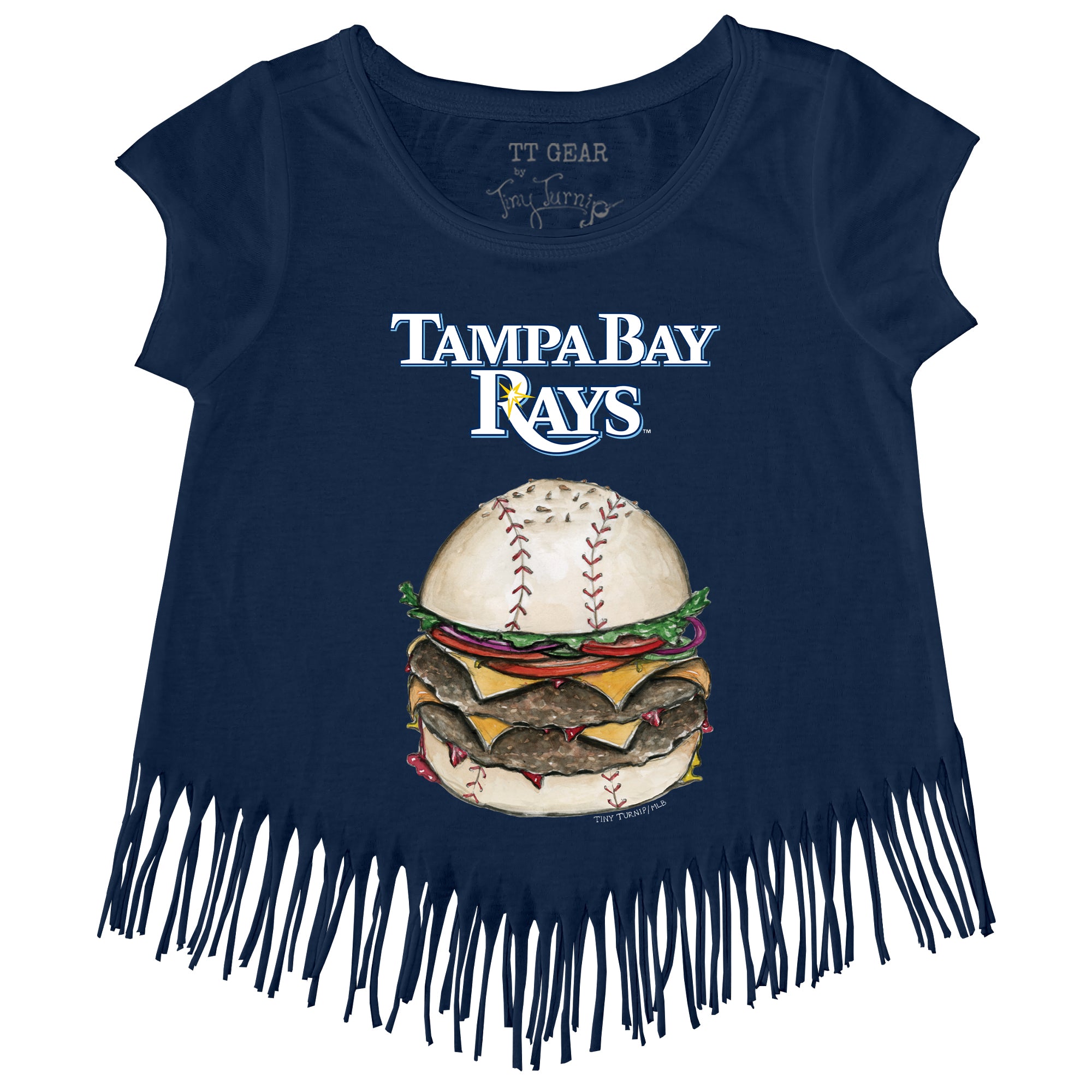 Tampa Bay Rays Burger Fringe Tee | Tiny Turnip