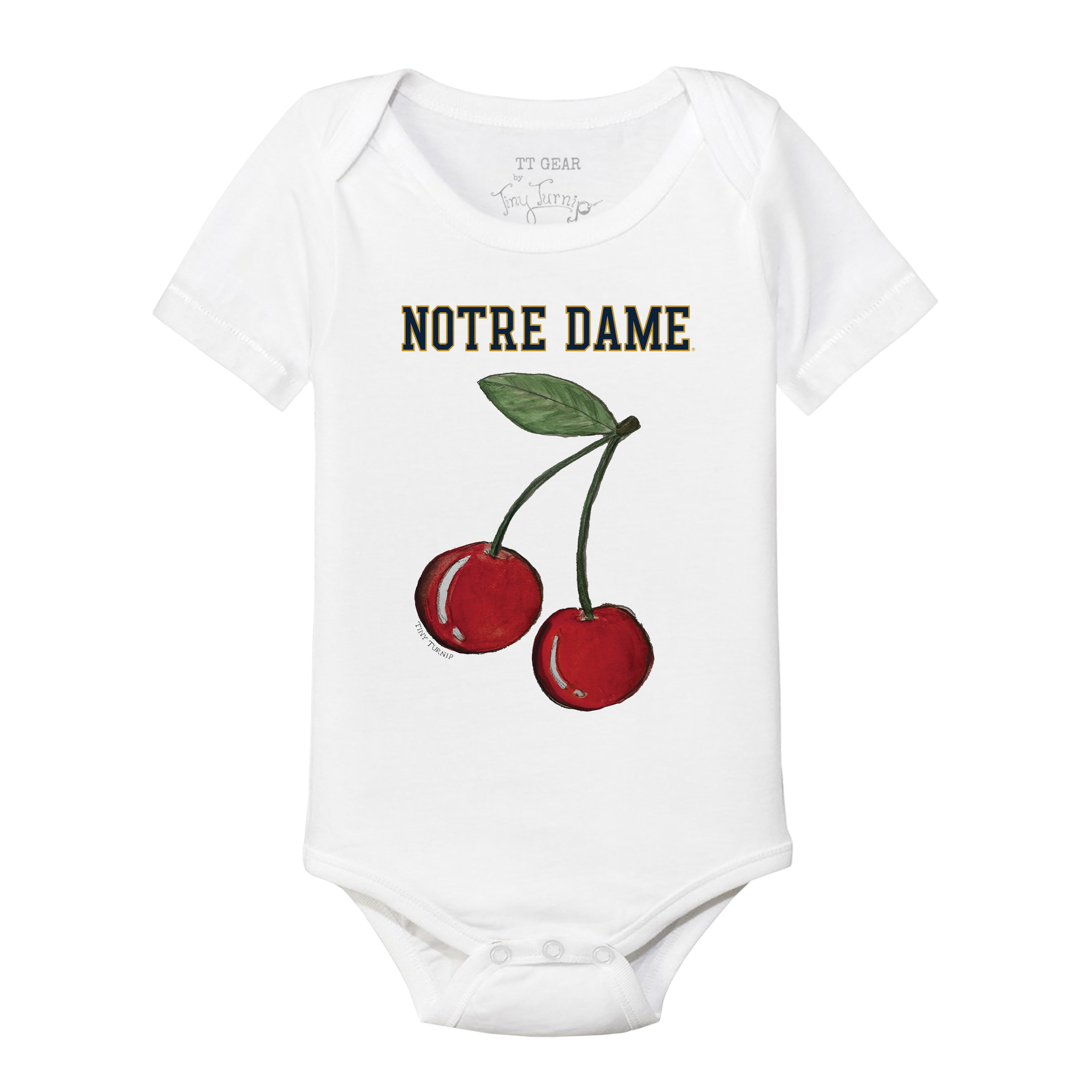 Notre Dame Fighting Irish Cherry Short Sleeve Snapper | Tiny Turnip