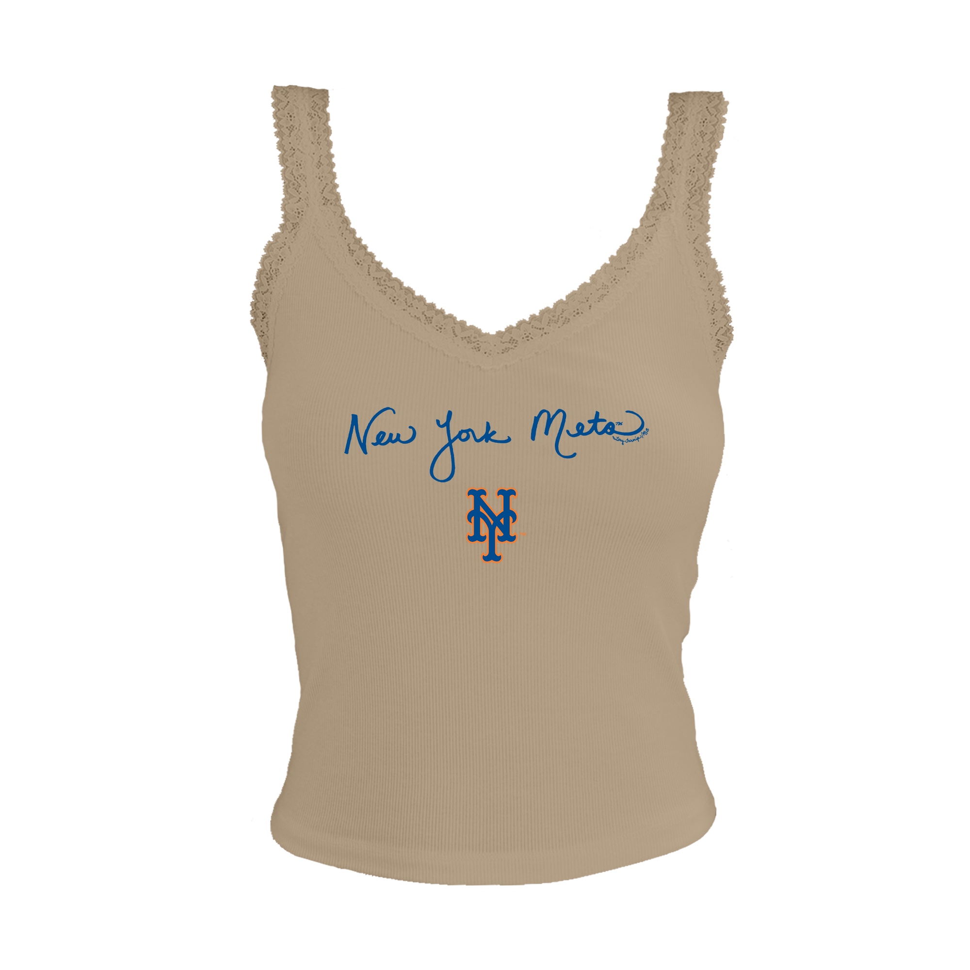New York Mets Script Lace Tank | Tiny Turnip