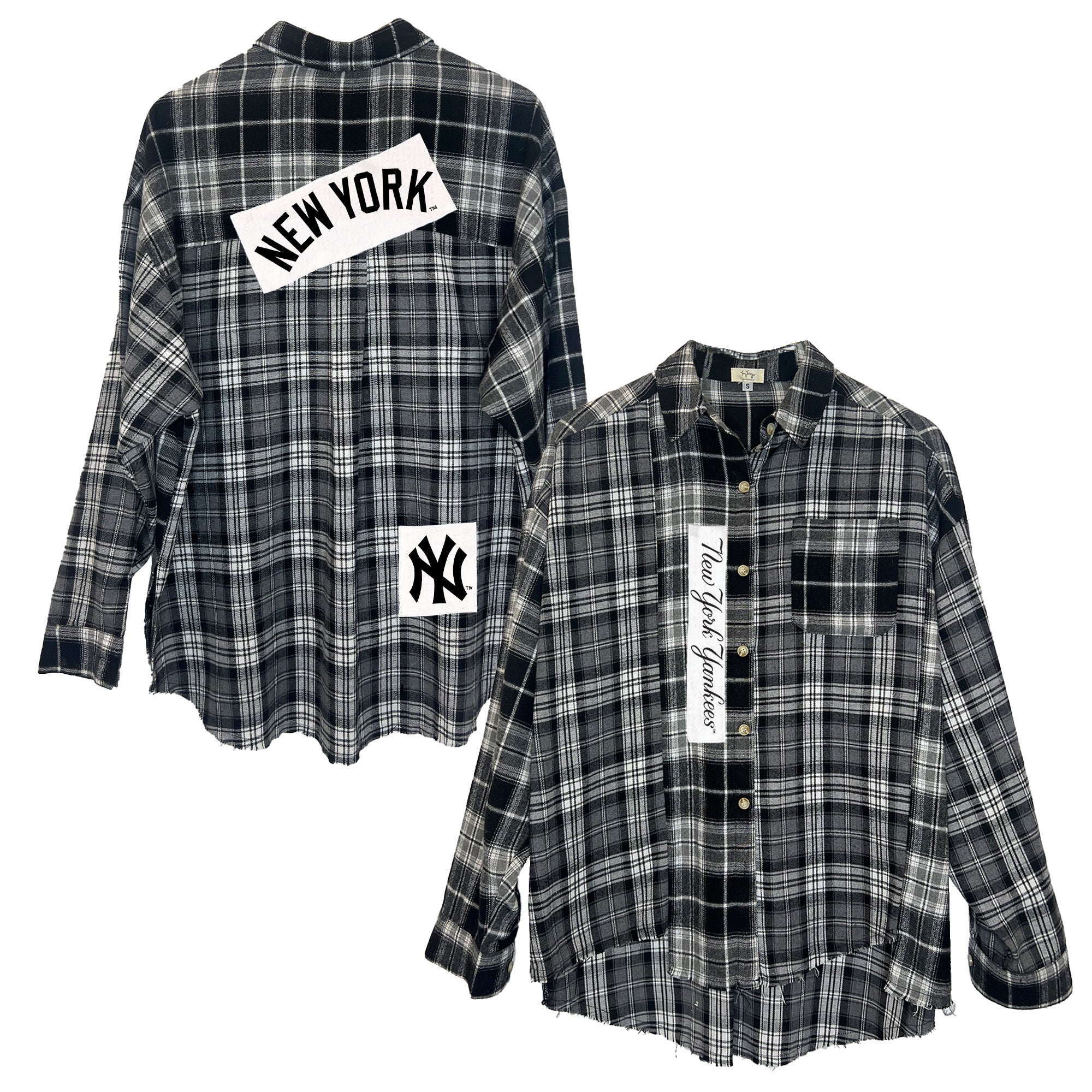 New York Yankees Black Out Flannel | Tiny Turnip