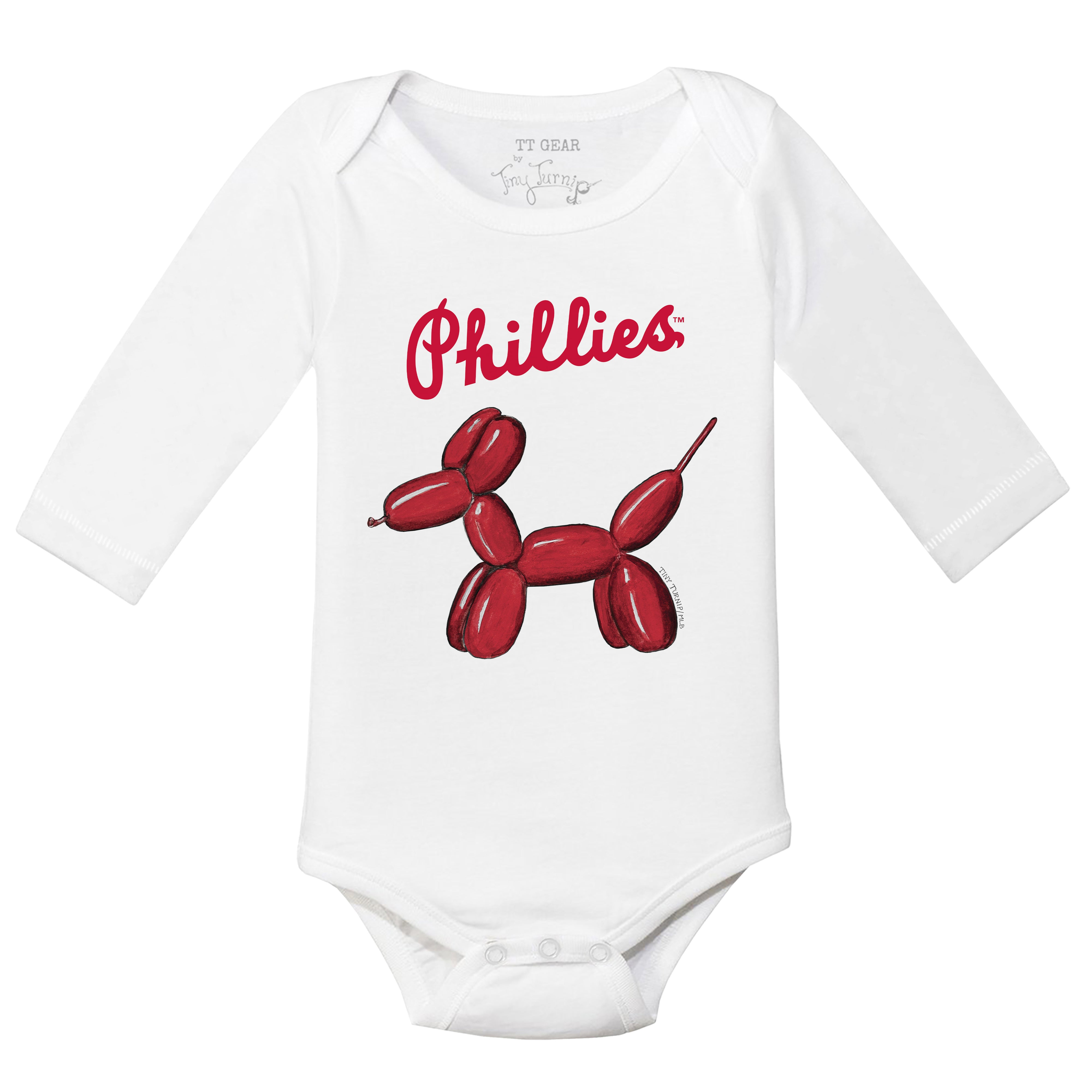 Philadelphia Phillies Balloon Dog Long Sleeve Snapper | Tiny Turnip