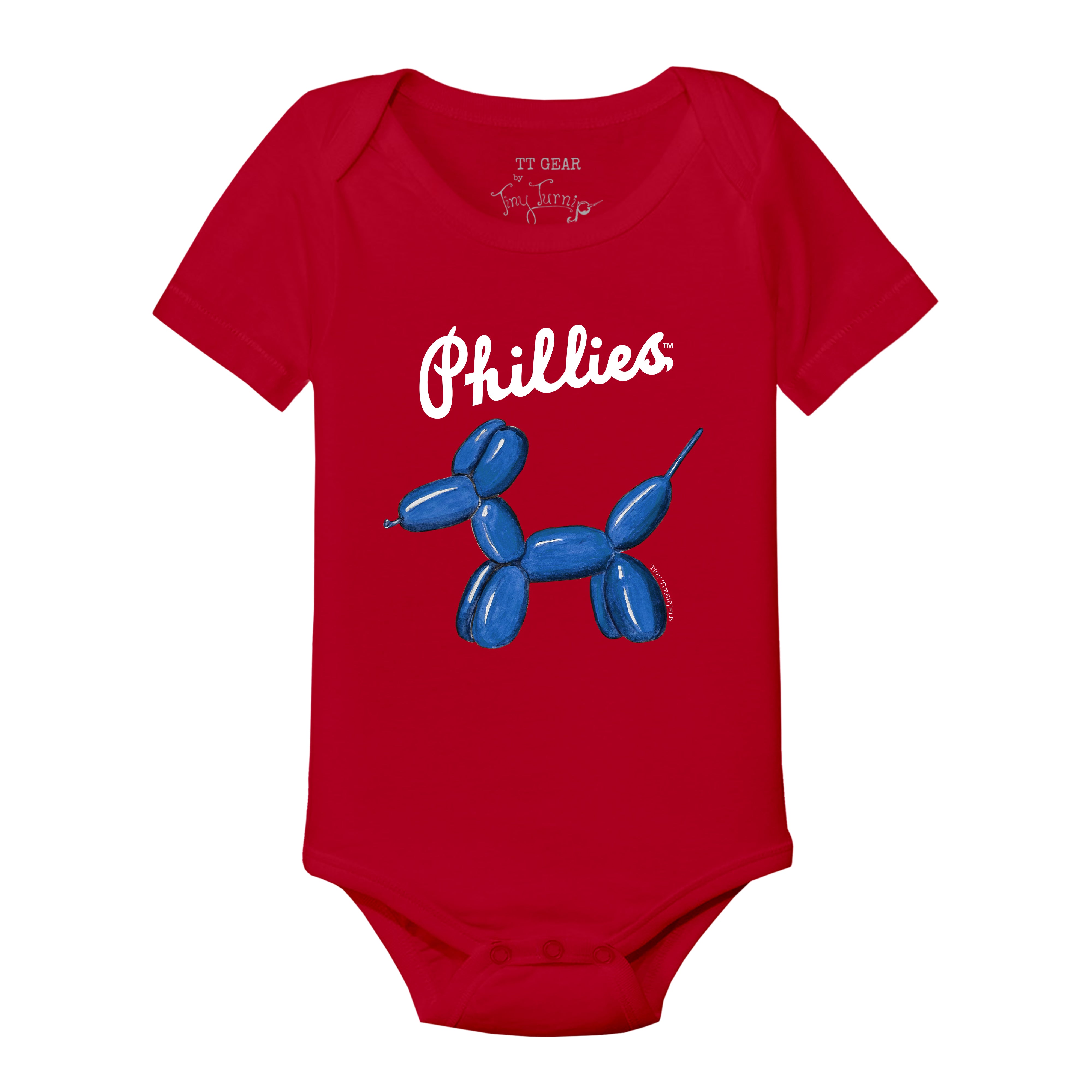 Philadelphia Phillies Balloon Dog Short Sleeve Snapper | Tiny Turnip