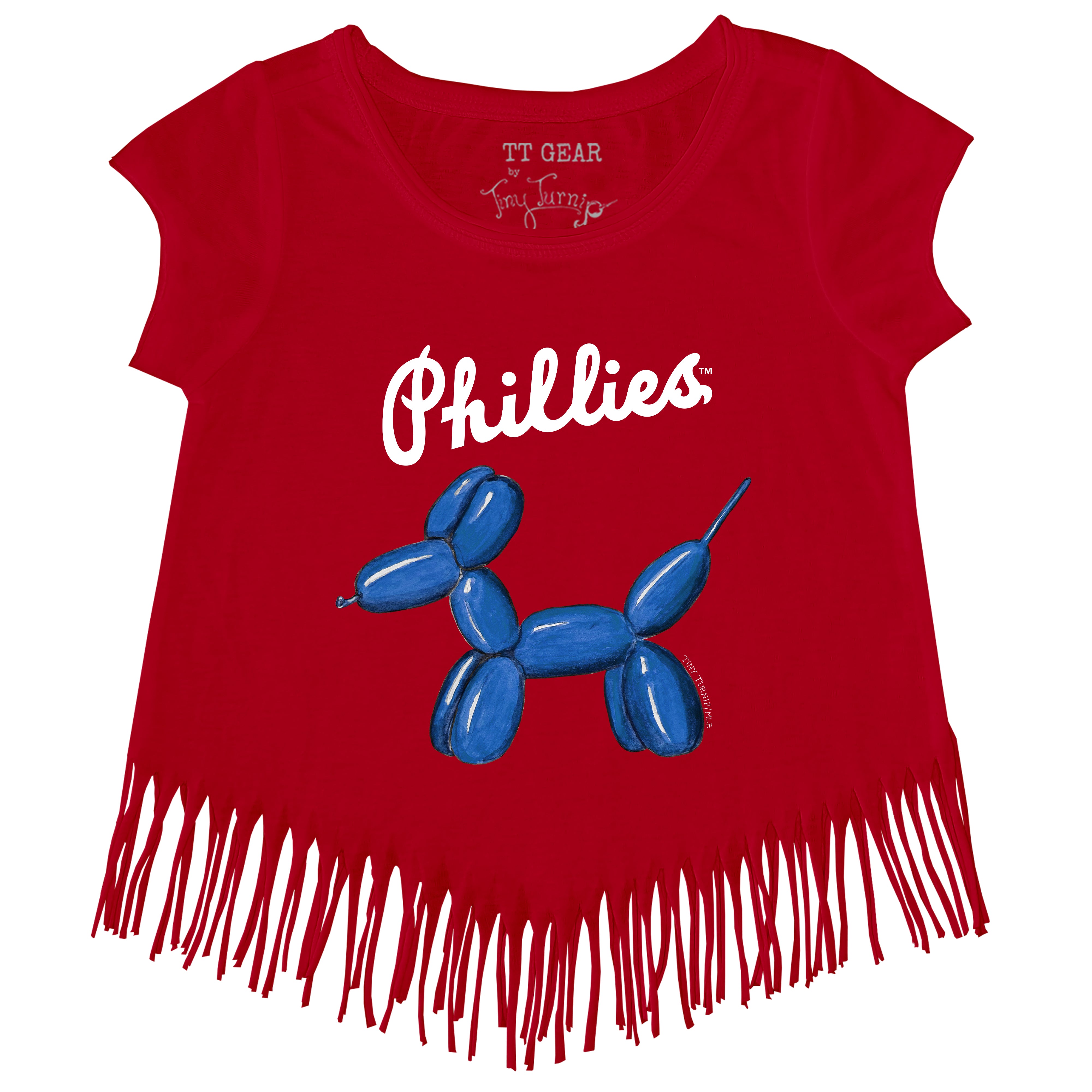 Philadelphia Phillies Balloon Dog Fringe Tee | Tiny Turnip