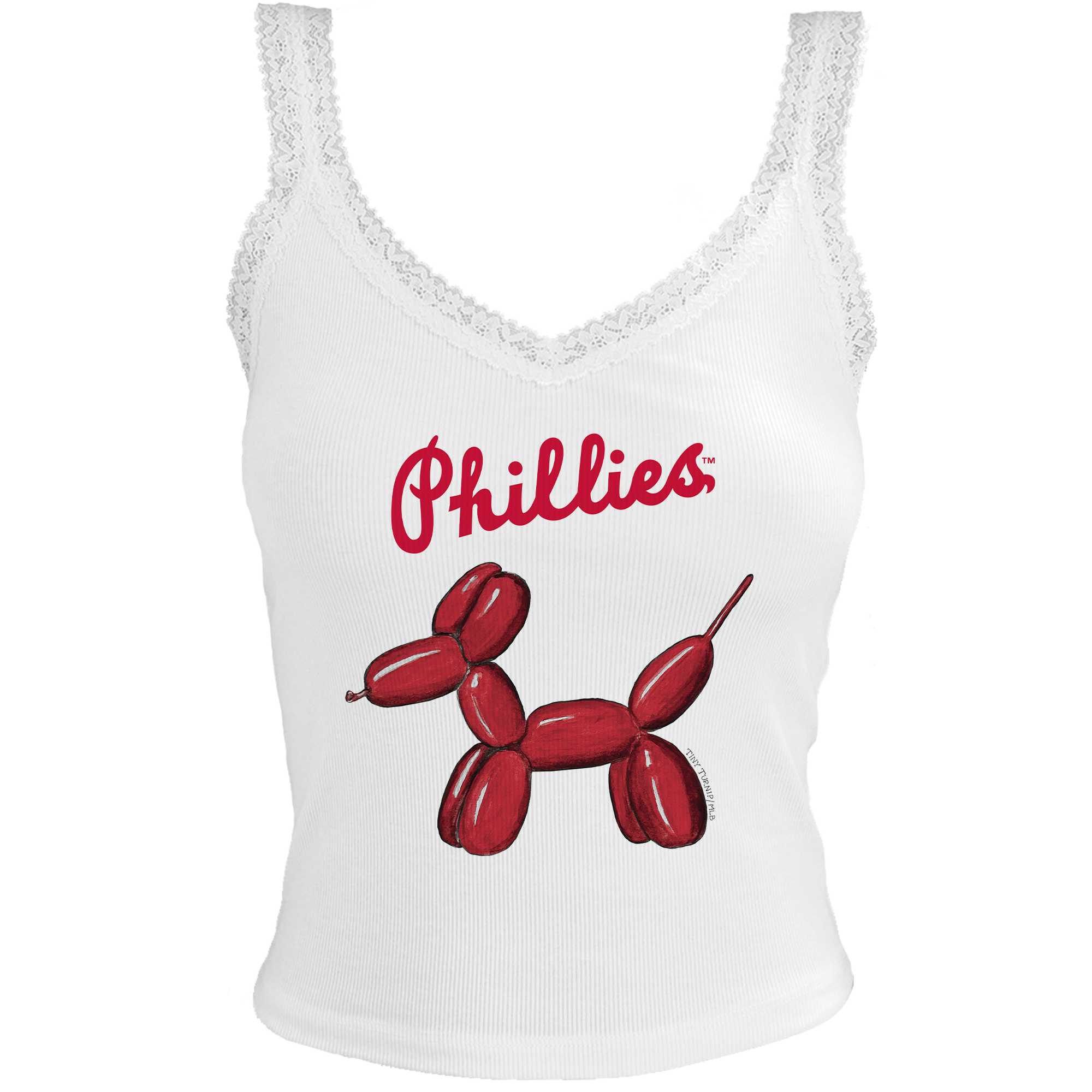 Philadelphia Phillies Balloon Dog Lace Tank | Tiny Turnip