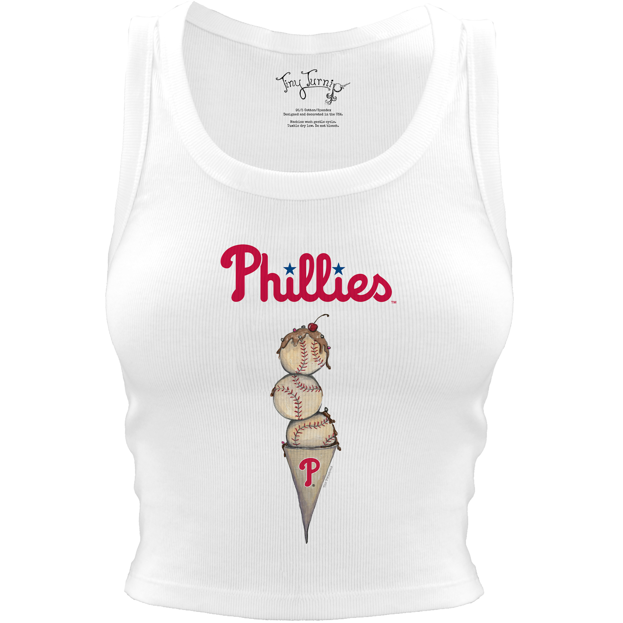 Philadelphia Phillies Triple Scoop Crop Tank | Tiny Turnip