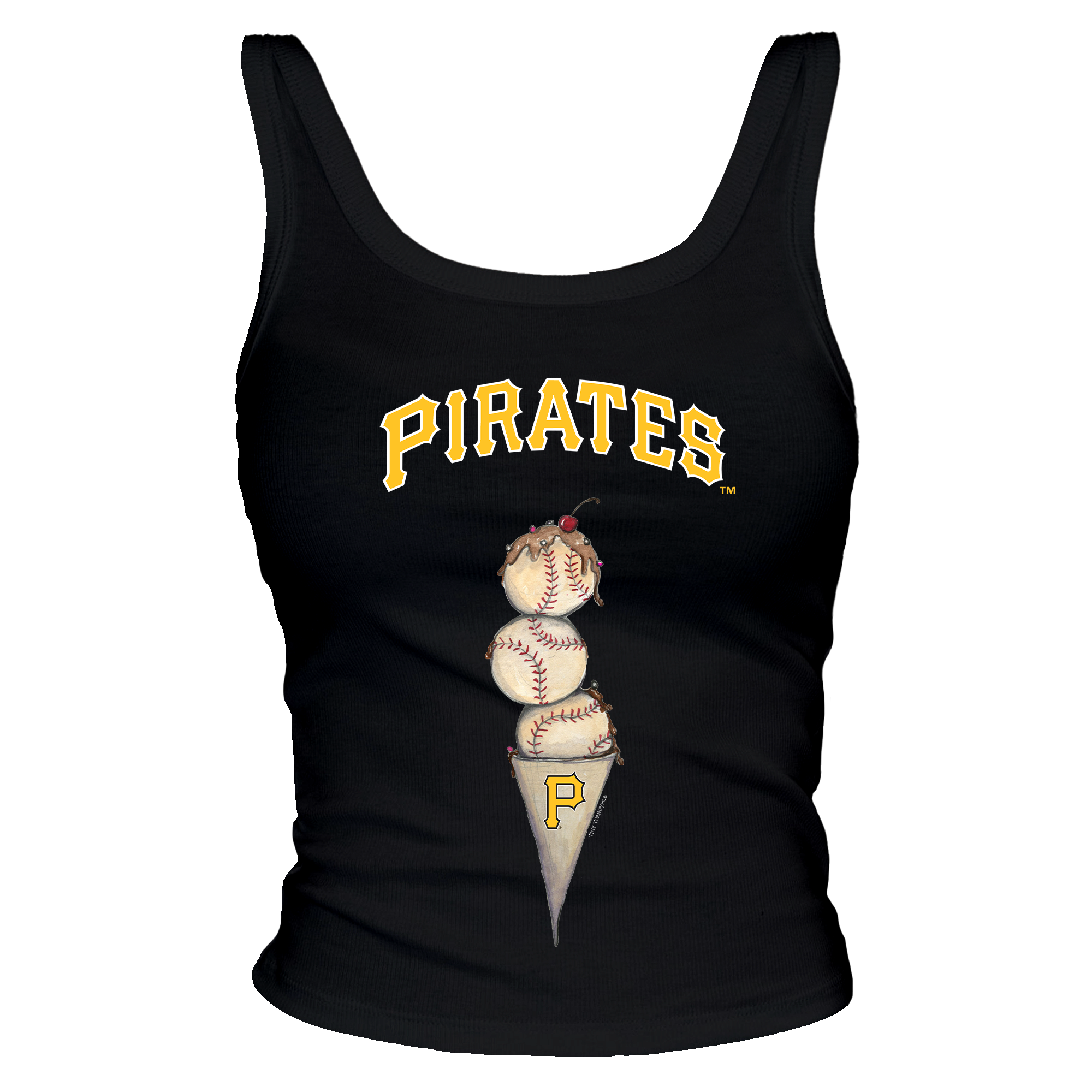 Pittsburgh Pirates Triple Scoop Ribbed Tank | Tiny Turnip