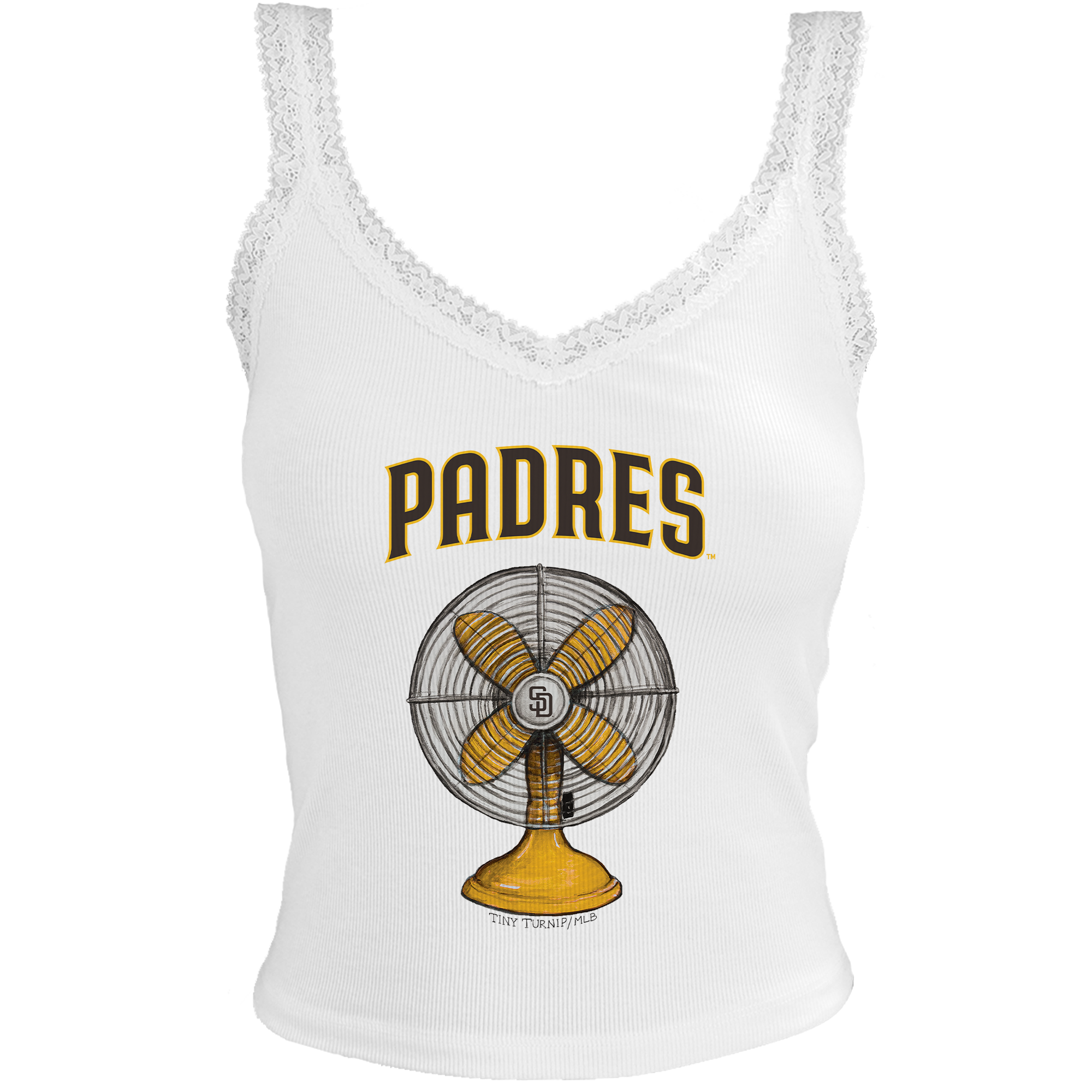 San Diego Padres Fan Lace Tank | Tiny Turnip