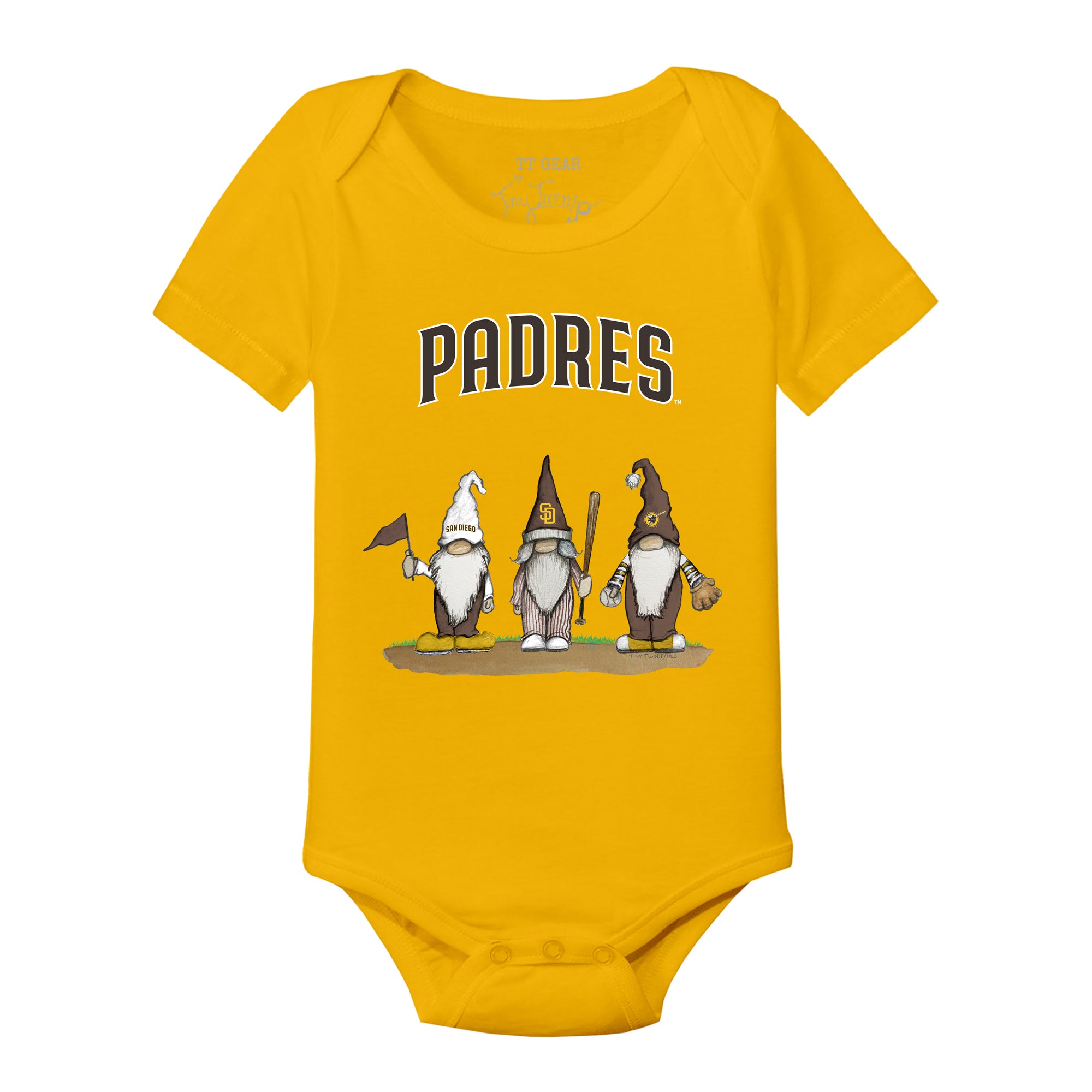 San Diego Padres Gnomes Short Sleeve Snapper | Tiny Turnip