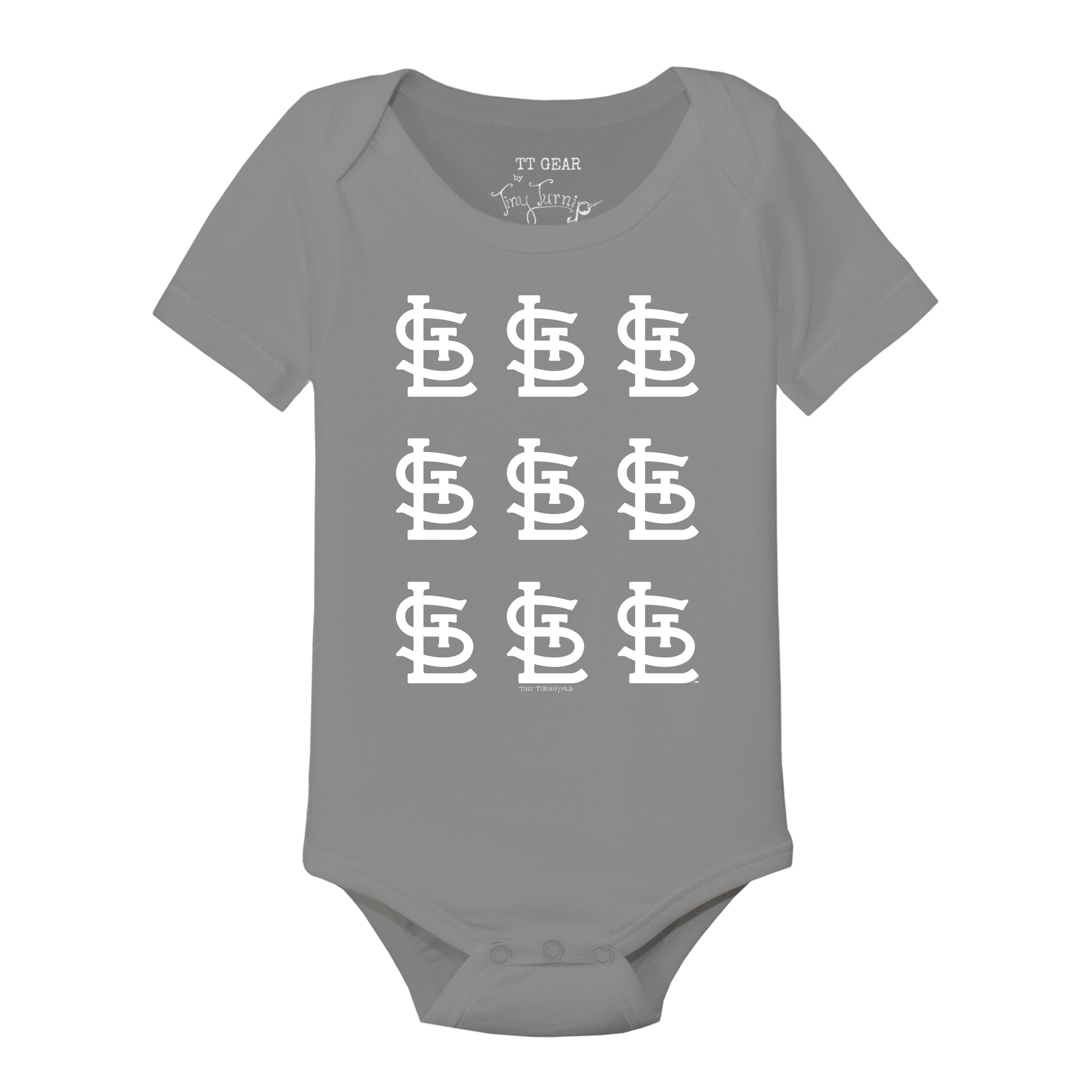 St. Louis Cardinals Logo Grid Short Sleeve Snapper | Tiny Turnip