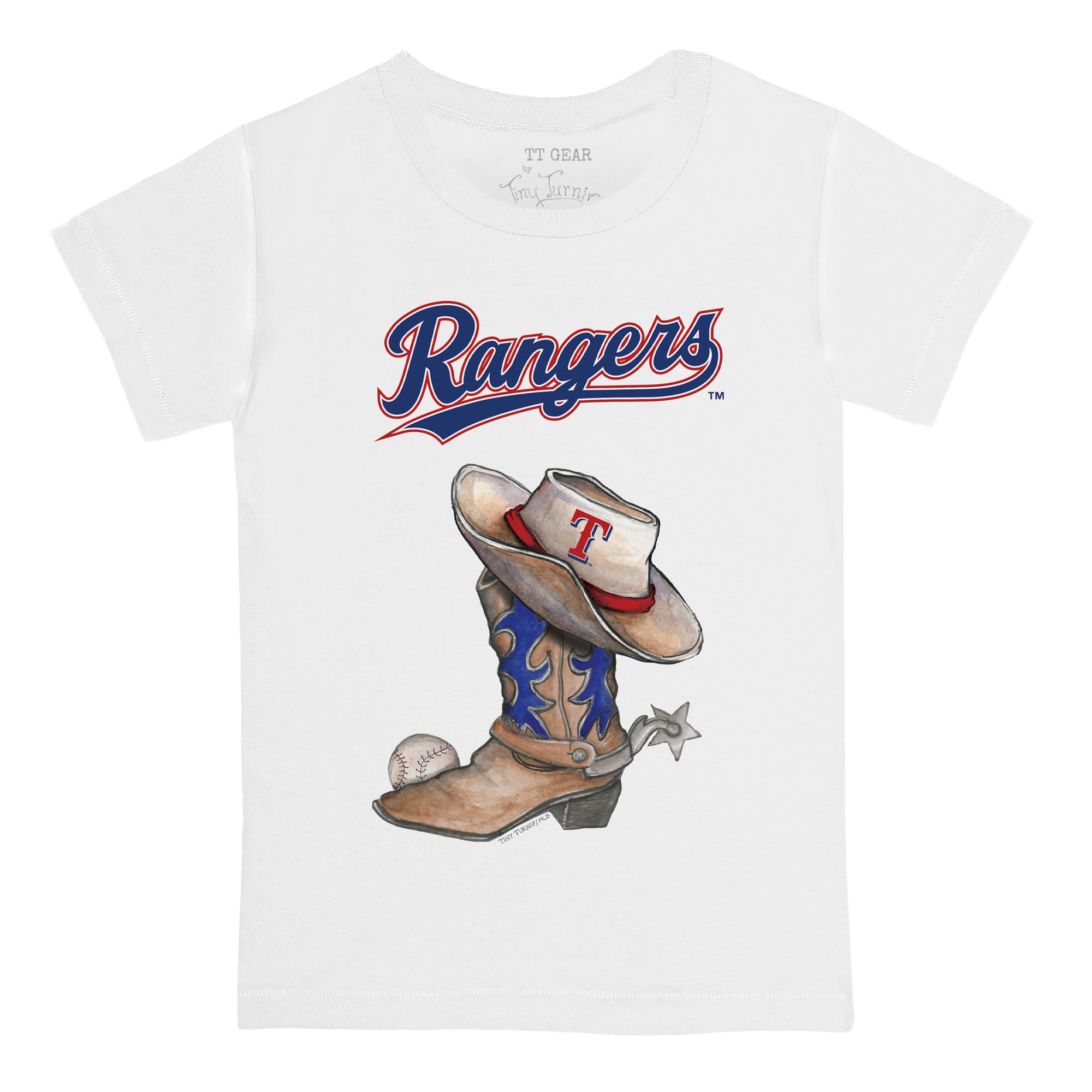 Texas Rangers Cowboy Boot Tee Shirt | Tiny Turnip