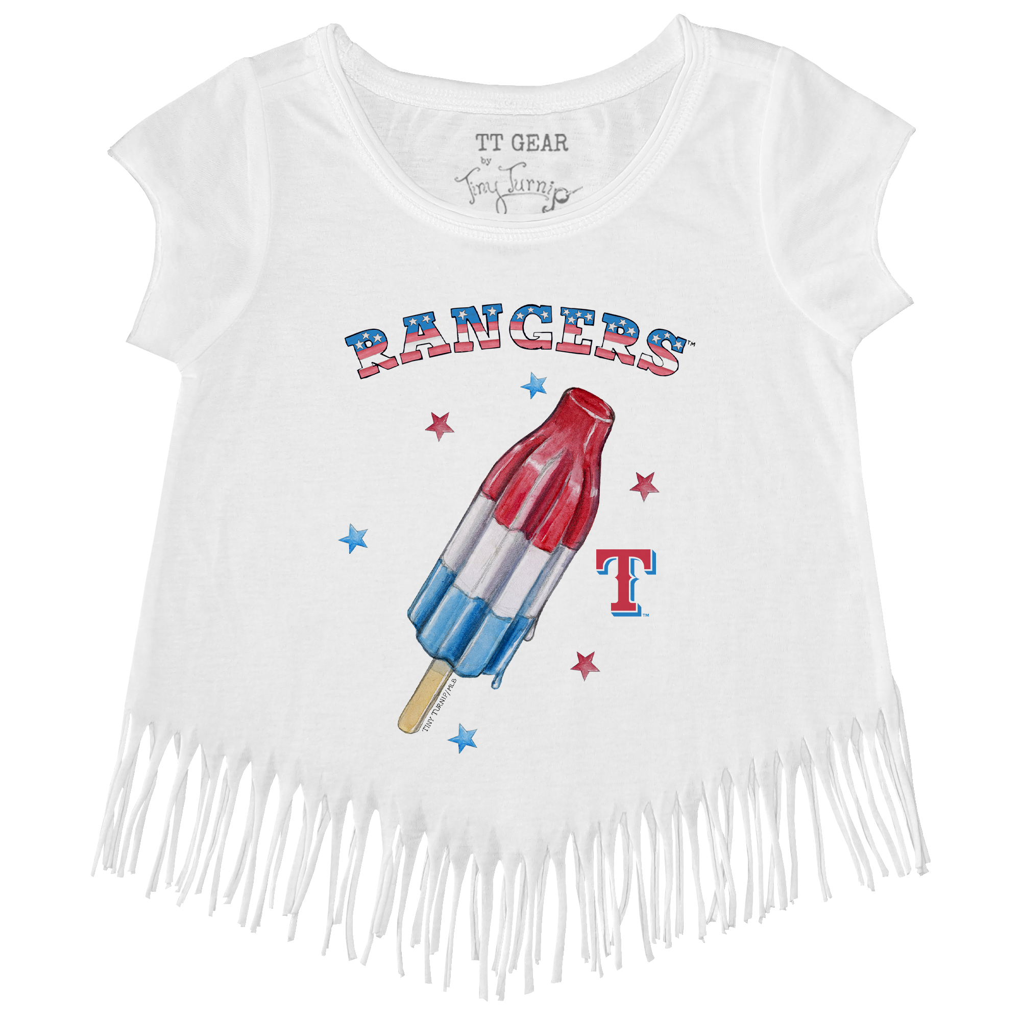 Texas Rangers Rocket Pop Fringe Tee | Tiny Turnip