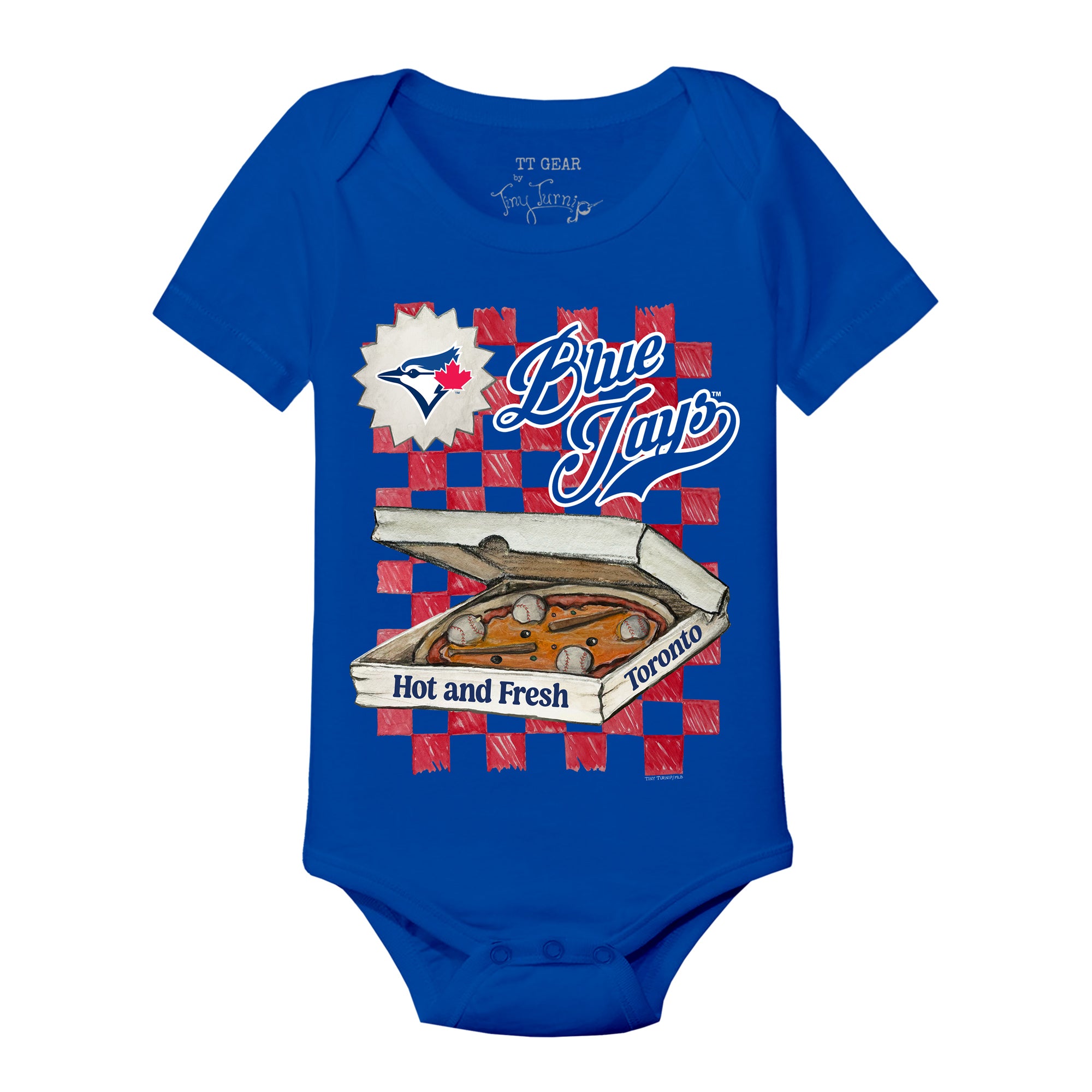 Toronto Blue Jays Pizza Short Sleeve Snapper | Tiny Turnip