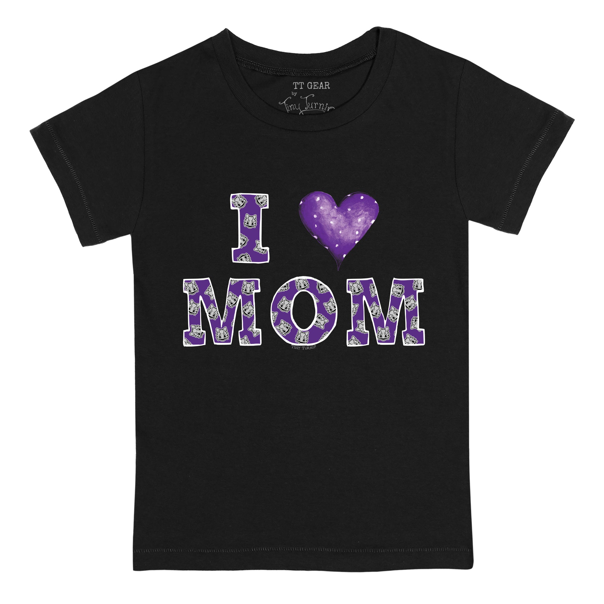 TCU Horned Frogs I Love Mom Tee Shirt | Tiny Turnip