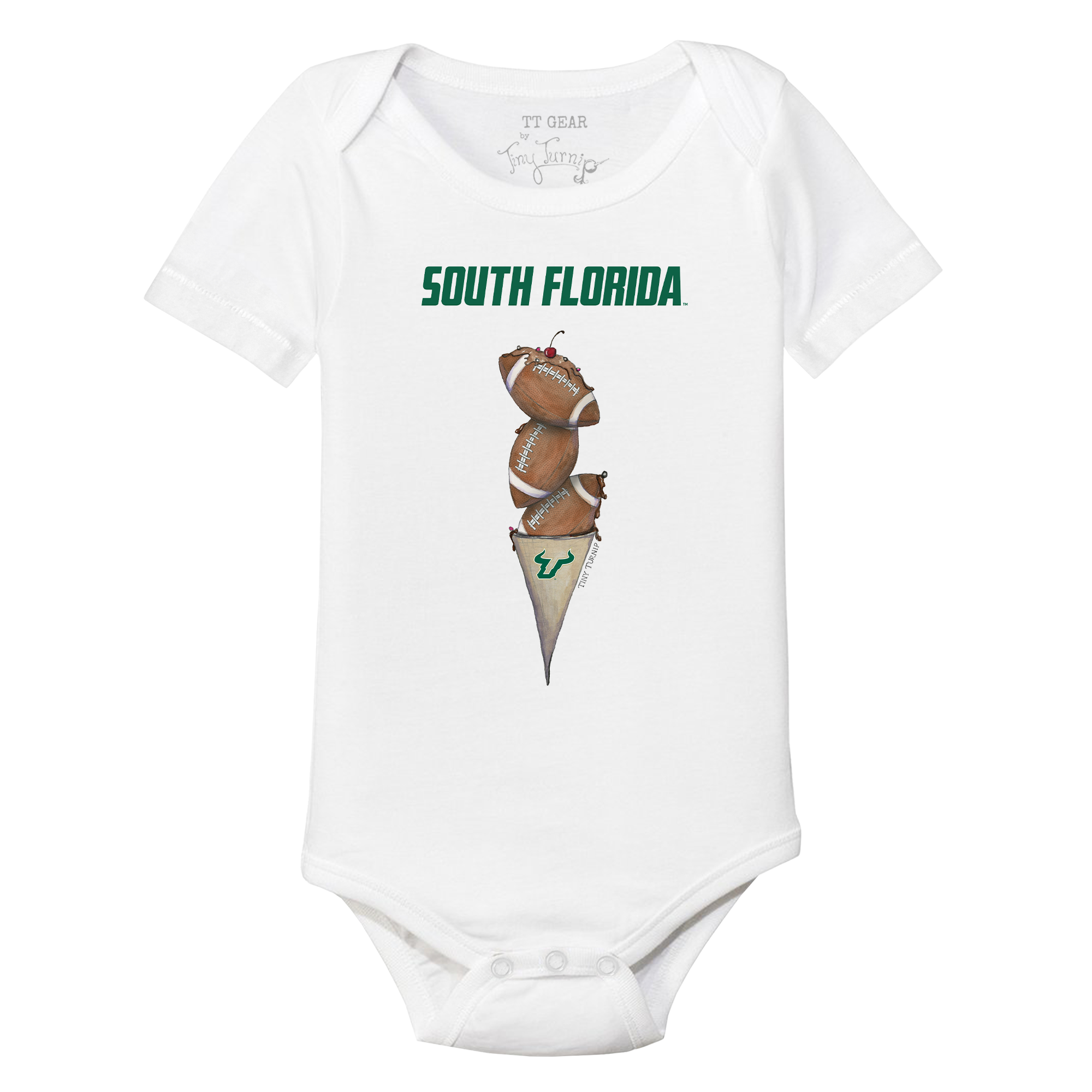 South Florida Bulls Football Triple Scoop Short Sleeve Snapper | Tiny ...